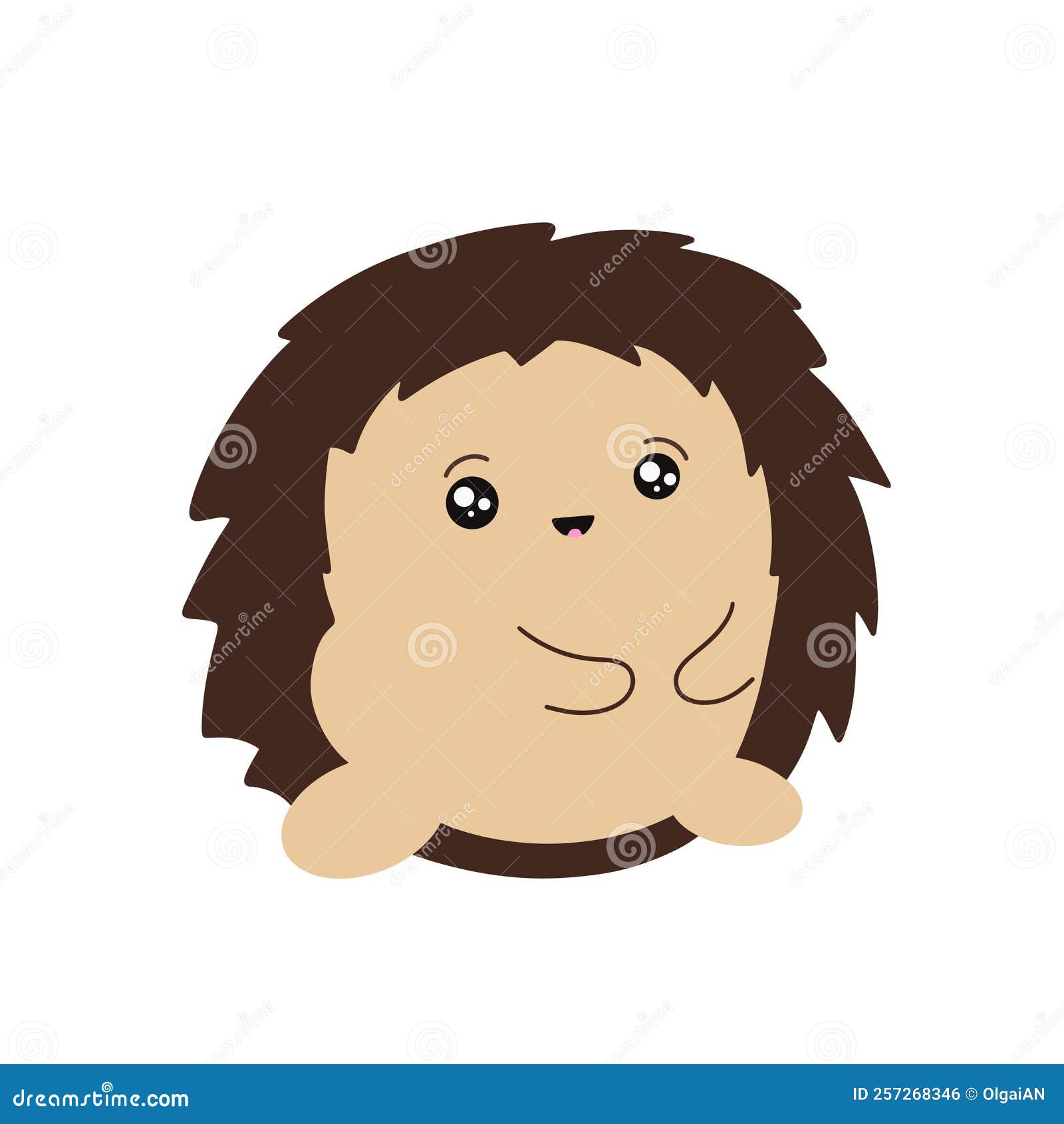 Adorable Erizo De Estilo Moderno Y Plano. Vector. Ilustración del ...