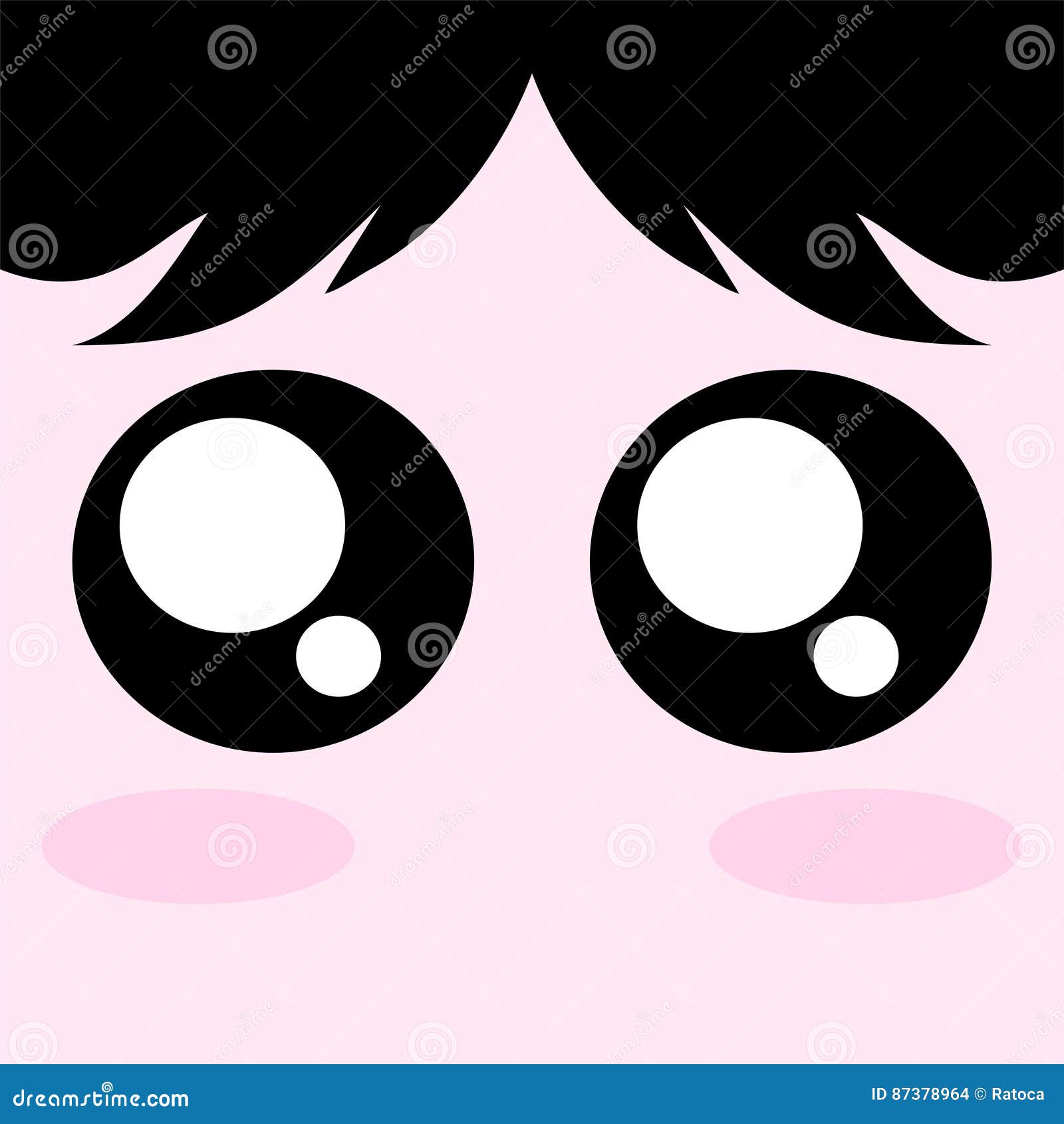 Adorable face design stock vector. Illustration of cube - 87378964