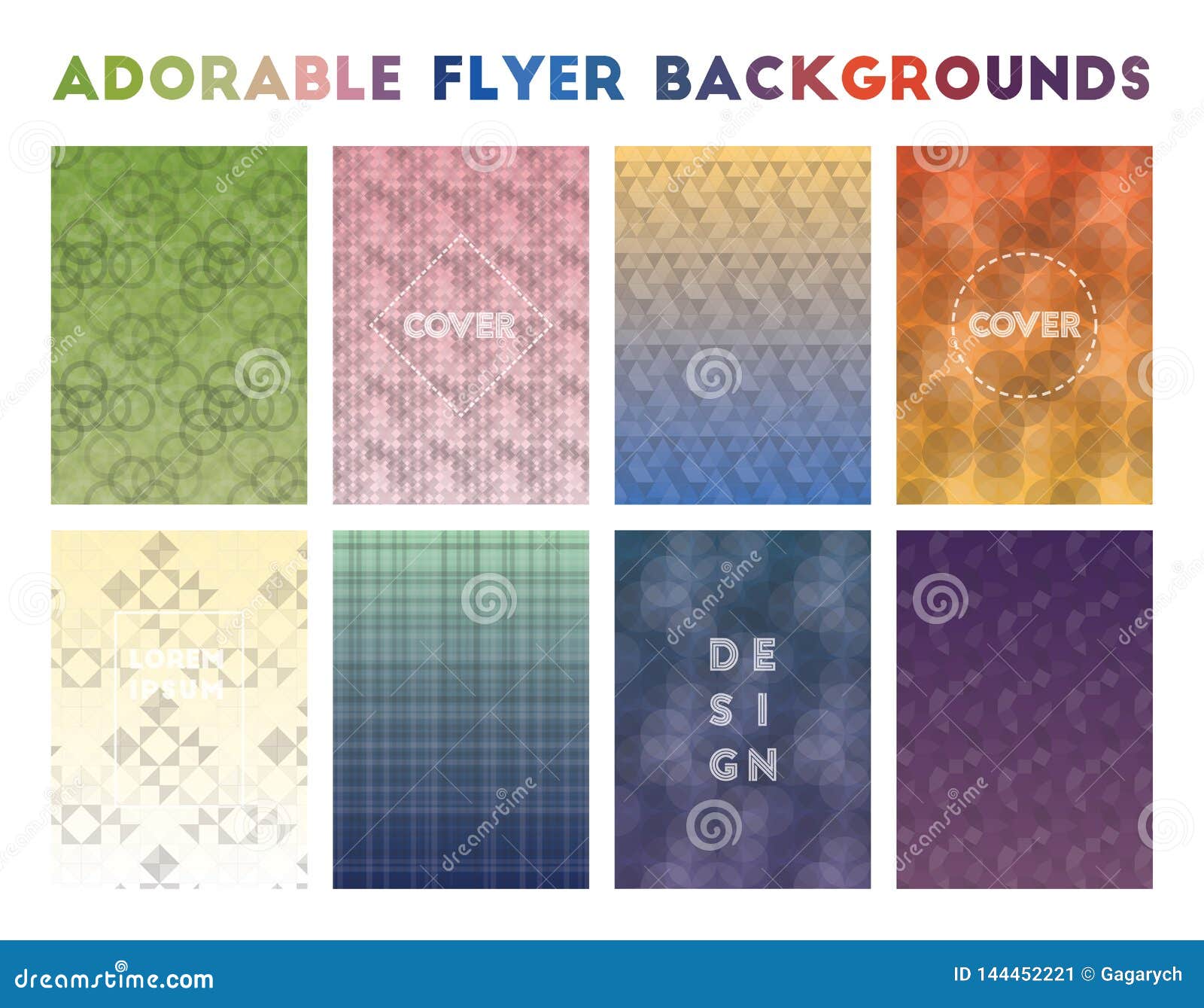 Adorable Flyer Backgrounds. Stock Vector - Illustration of business ...