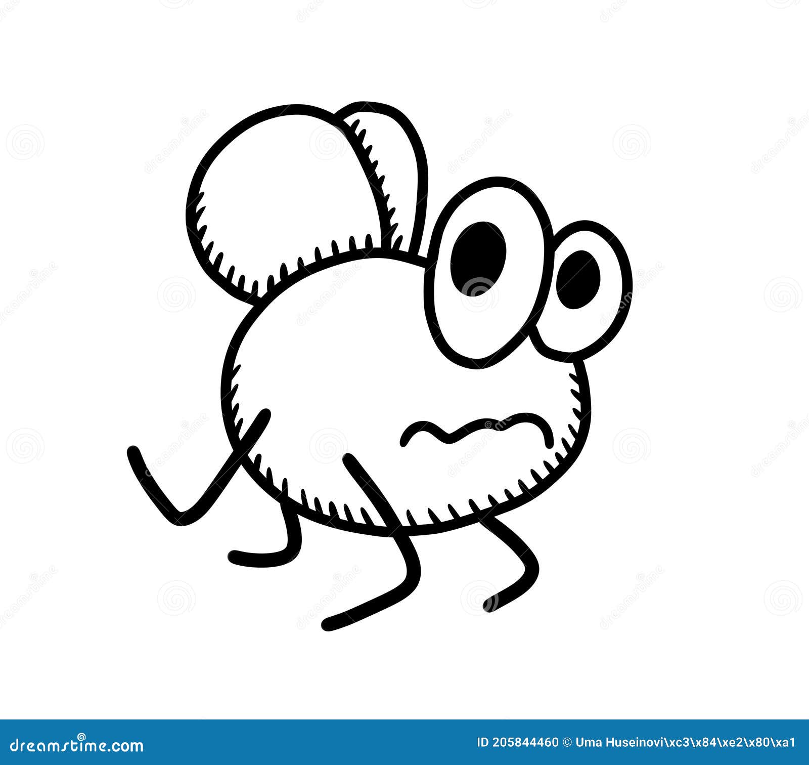 A Adorable Funny Fly Doodle Stock Illustration - Illustration of buzz ...