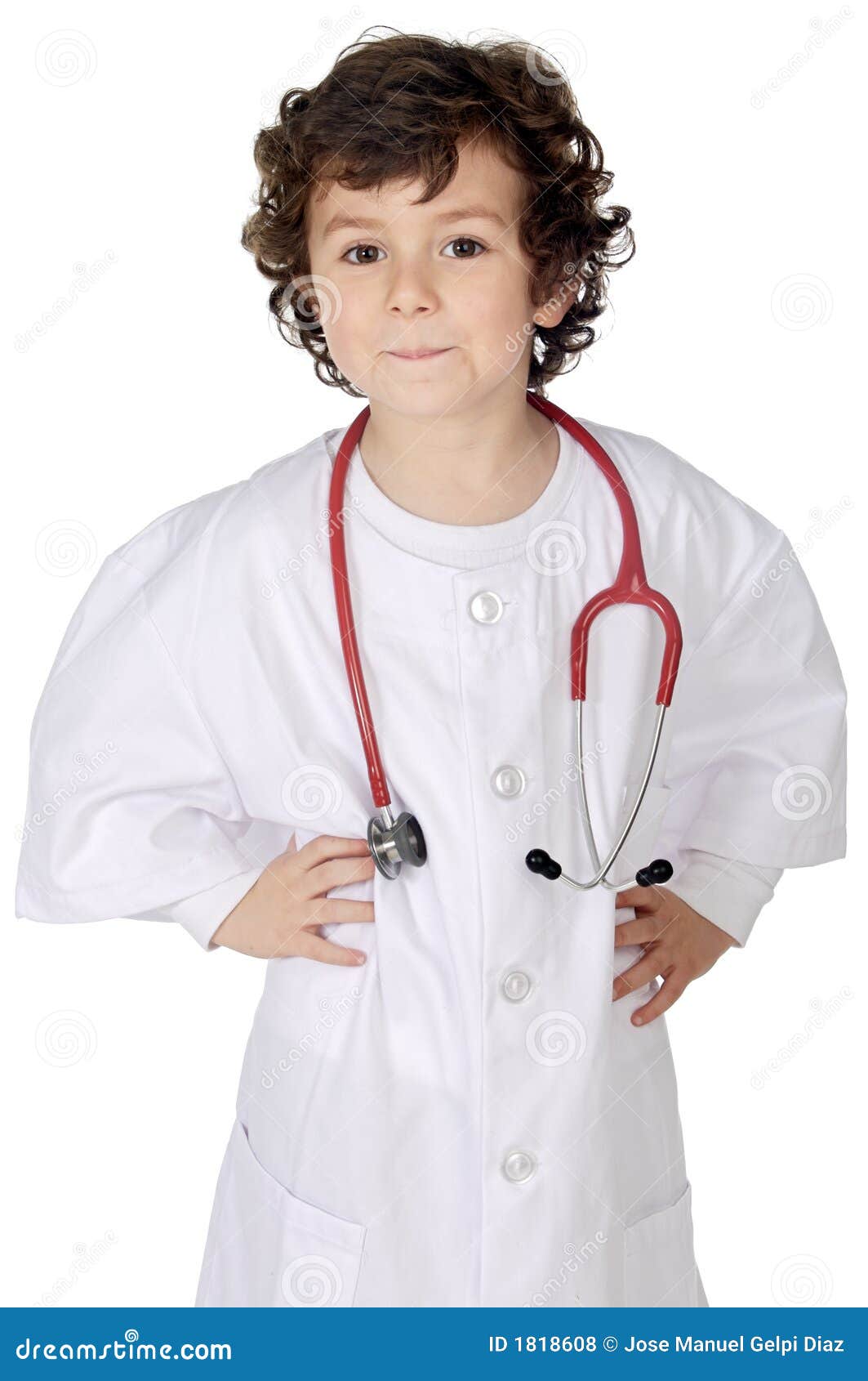 Adorable future doctor stock photo. Image of blond, healthy - 1818608