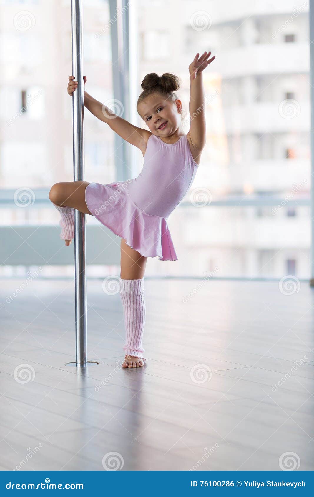 Adorable girl dancer stock photo. Image of fitness, early - 76100286