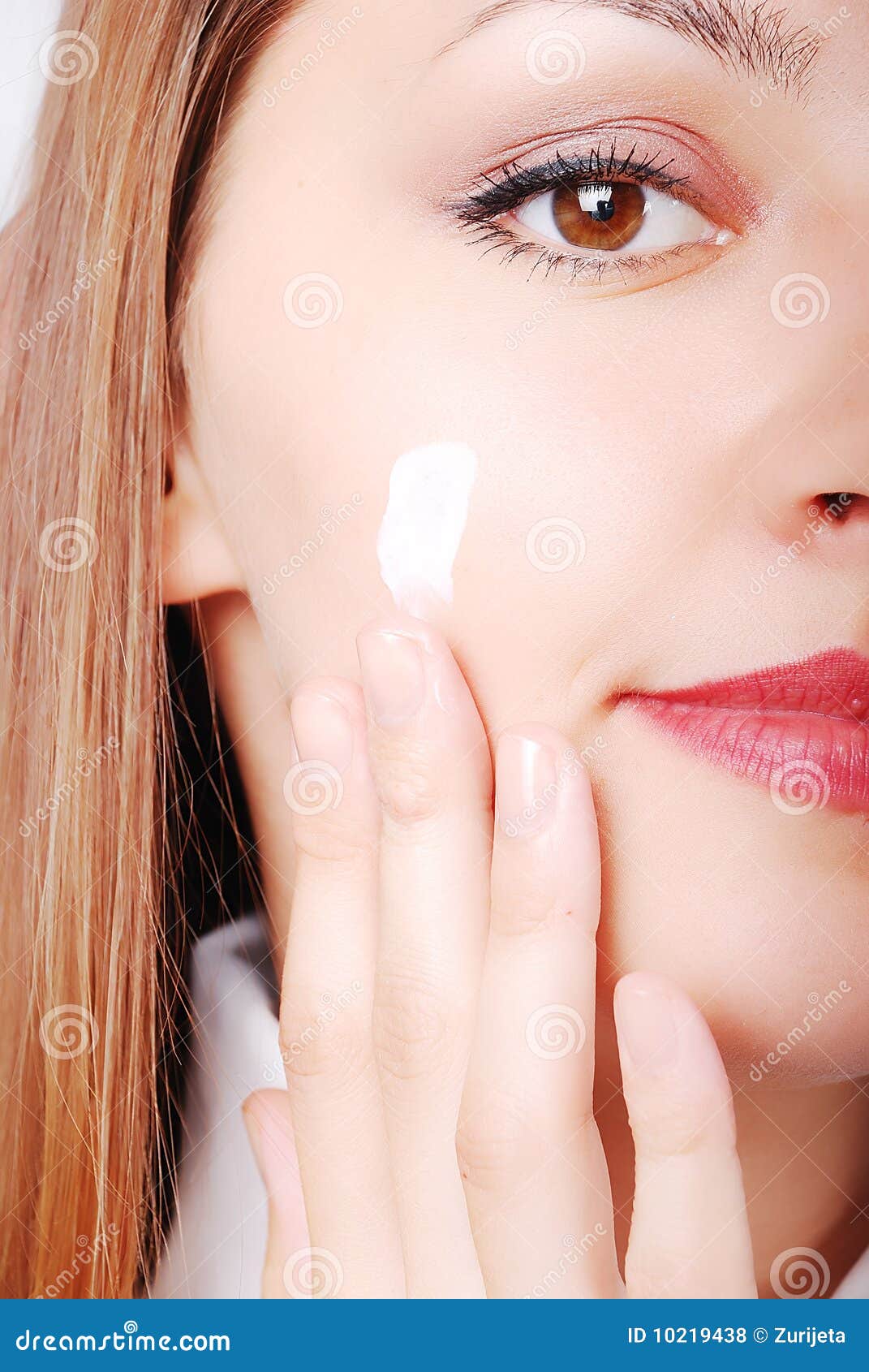 Adorable Girl with Make Up on Her Cheek Stock Photo - Image of care ...