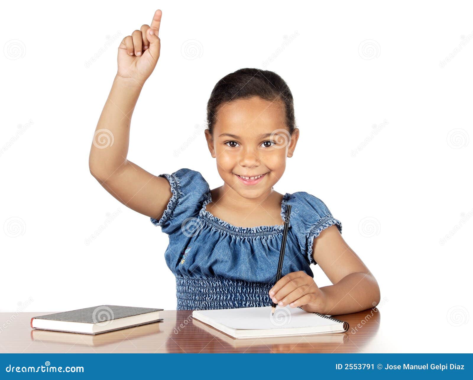 Adorable girl studying stock image. Image of girl, african - 2553791