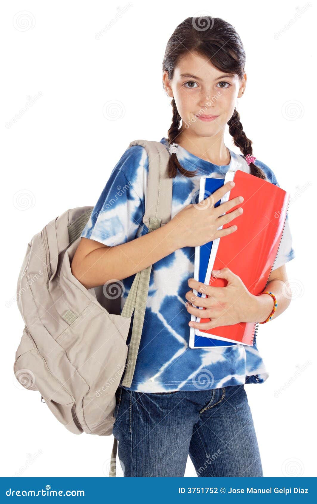 Adorable girl studying stock photo. Image of concentrated - 3751752