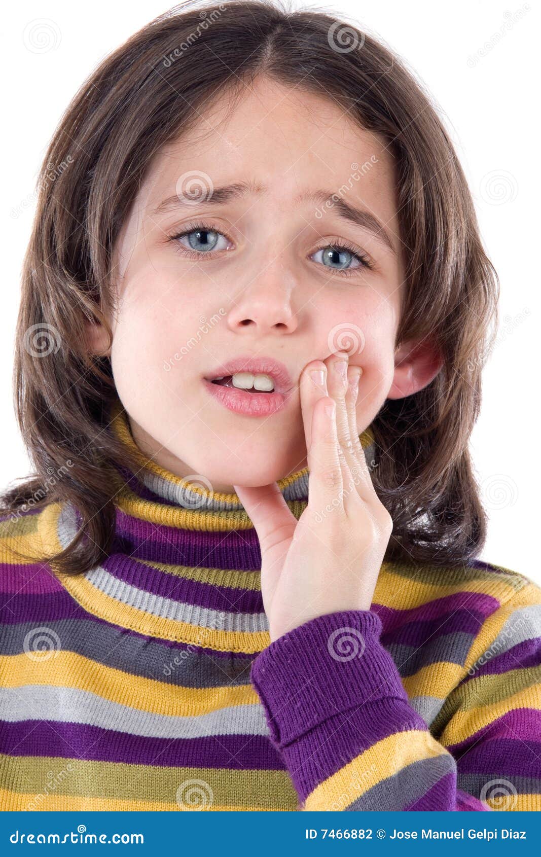 Adorable Girl Whit Toothache Stock Photo - Image of adorable, disease ...