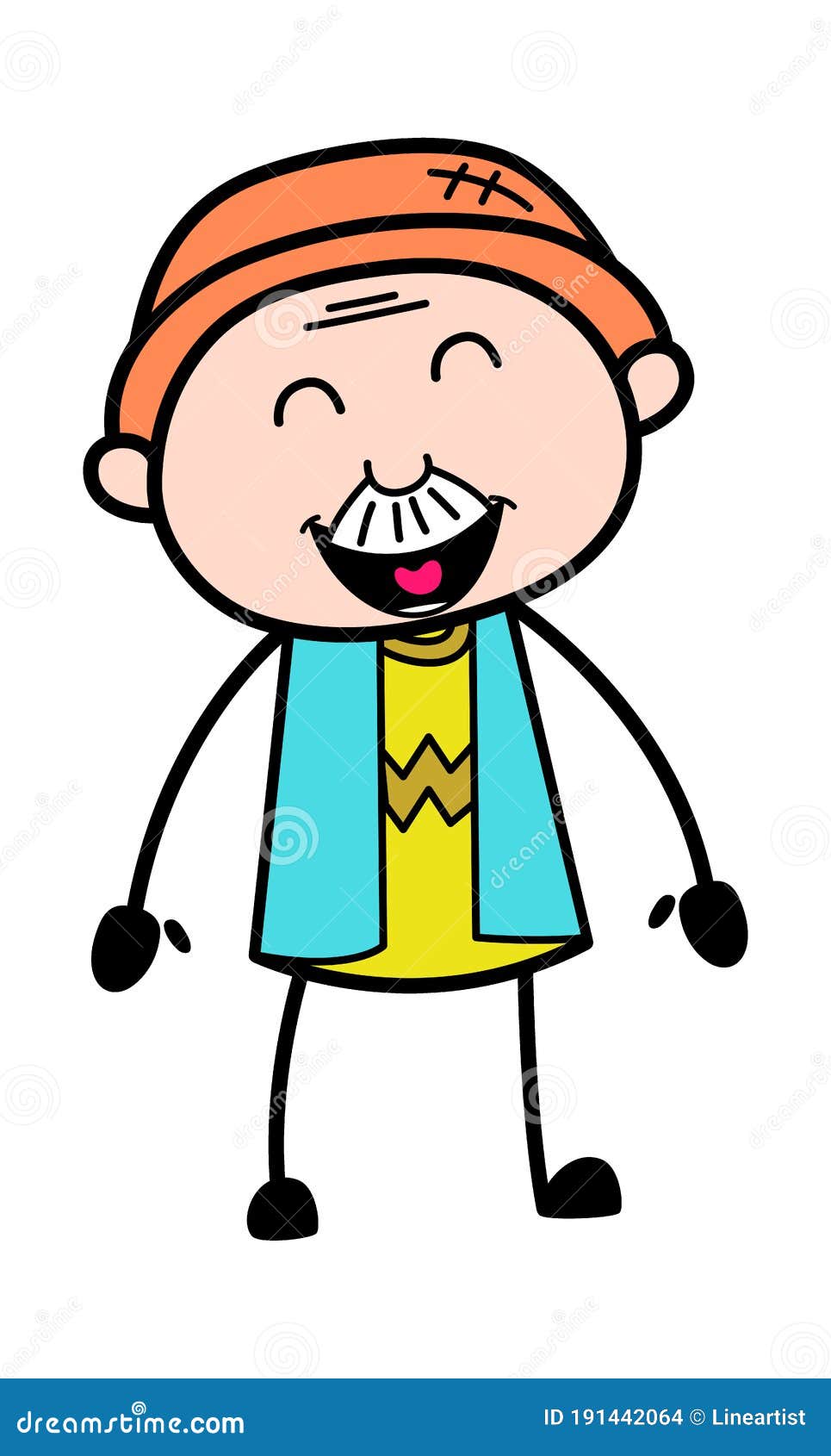 Adorable Grandpa cartoon stock illustration. Illustration of ...