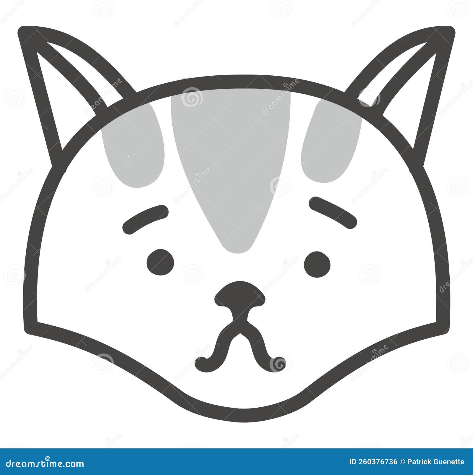Adorable grey cat, icon stock vector. Illustration of design - 260376736 Adorable grey cat, icon stock vector. Illustration of design - 260376736
