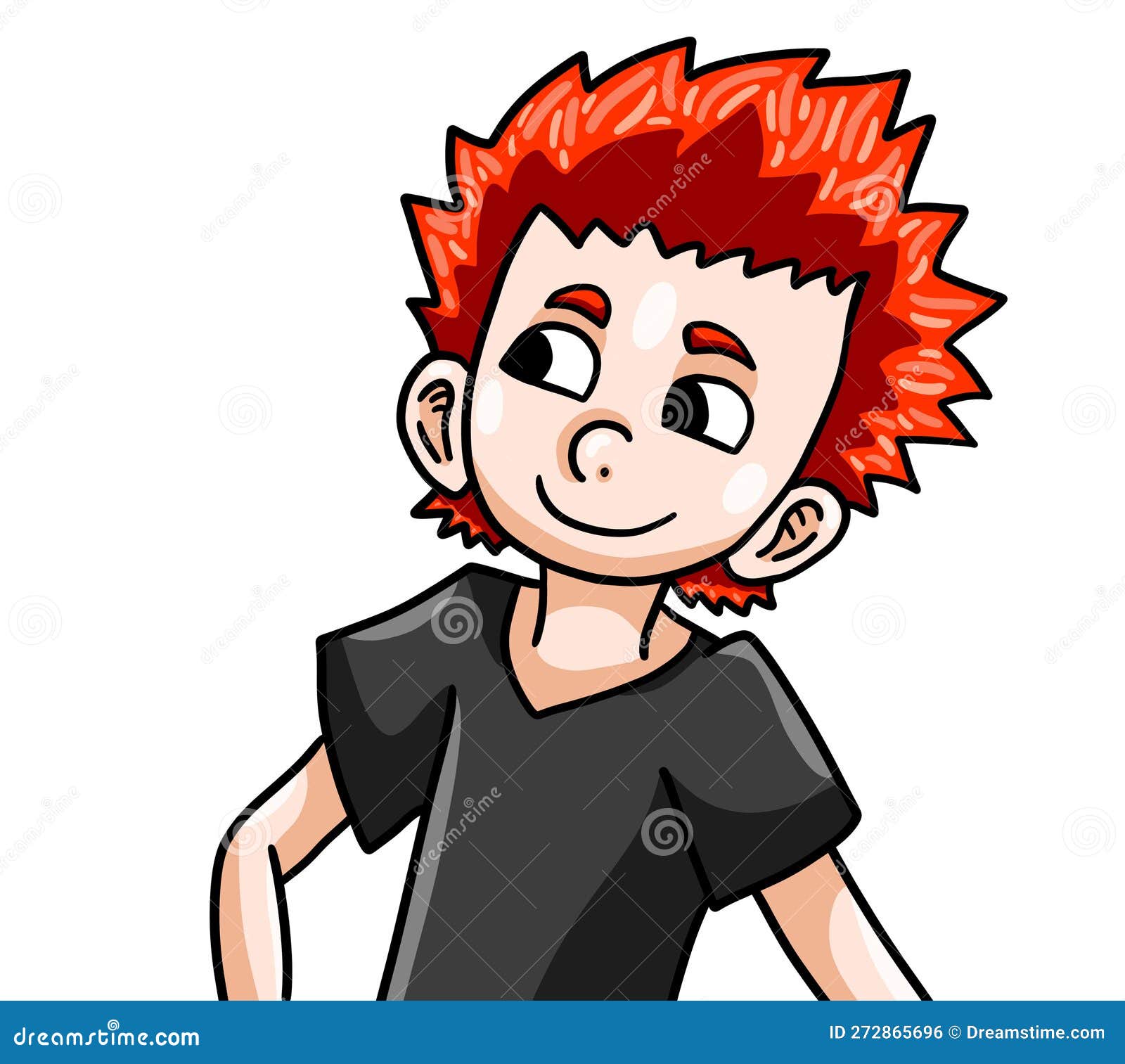 Adorable Happy Little Ginger Boy Stock Illustration - Illustration of ...