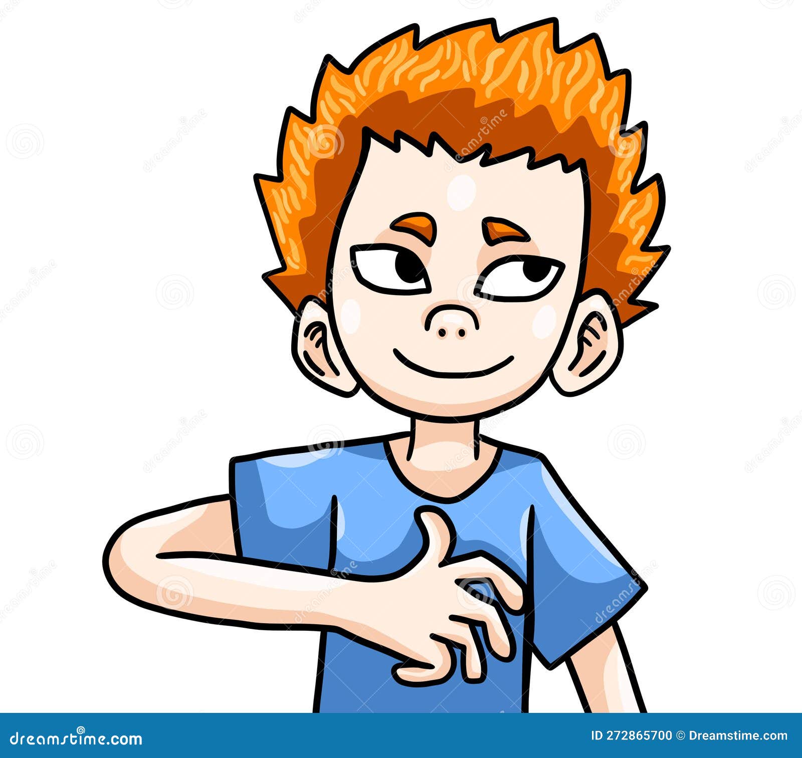 Adorable Happy Little Ginger Boy Stock Illustration - Illustration of ...