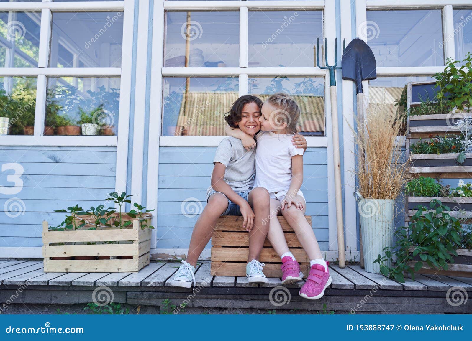 Adorable Happy Siblings Hugging Outside the House Stock Image - Image ... Adorable Happy Siblings Hugging Outside the House Stock Image - Image ...