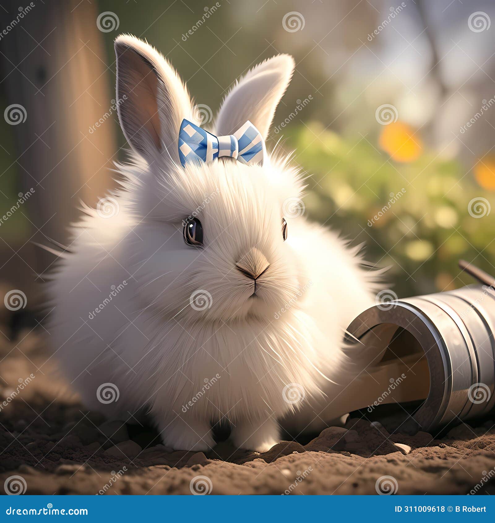 Fluffy White Rabbit - Perfect for Adorable Pet Photos Stock ...