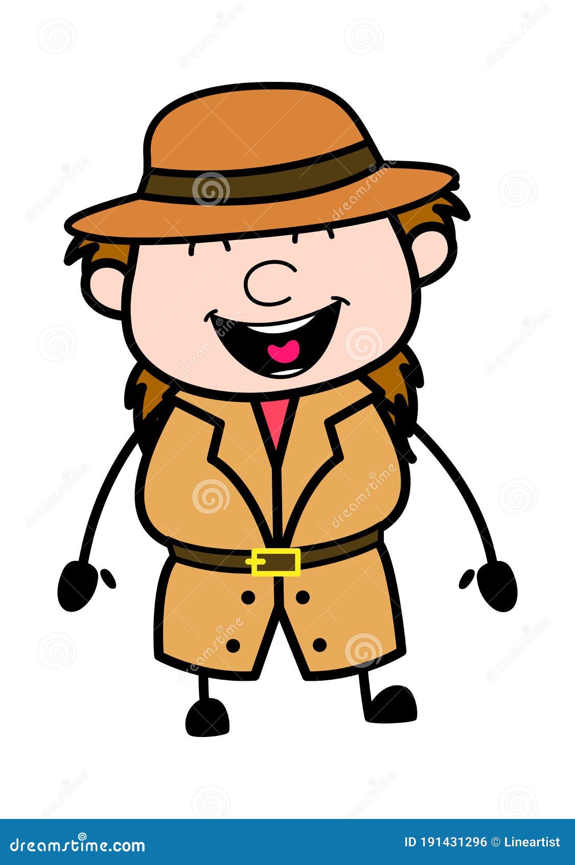 Adorable Investigator Cartoon Stock Illustration - Illustration of ...