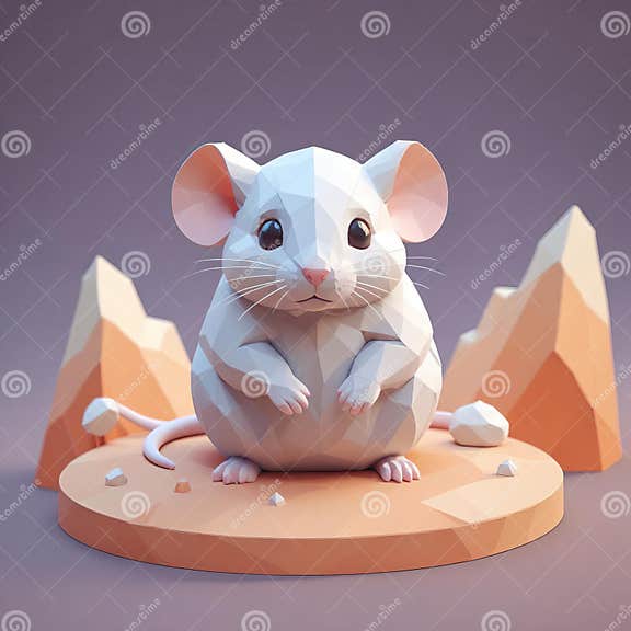 Adorable Isometric Clay Mouse Stock Illustration - Illustration of ...