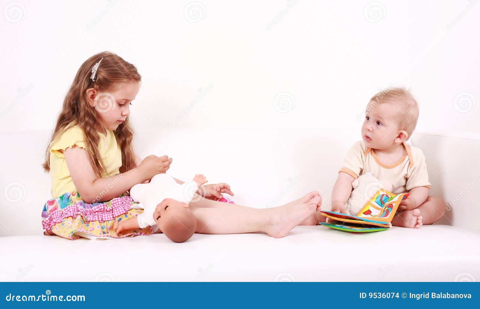 Adorable kids playing stock photo. Image of active, children - 9536074