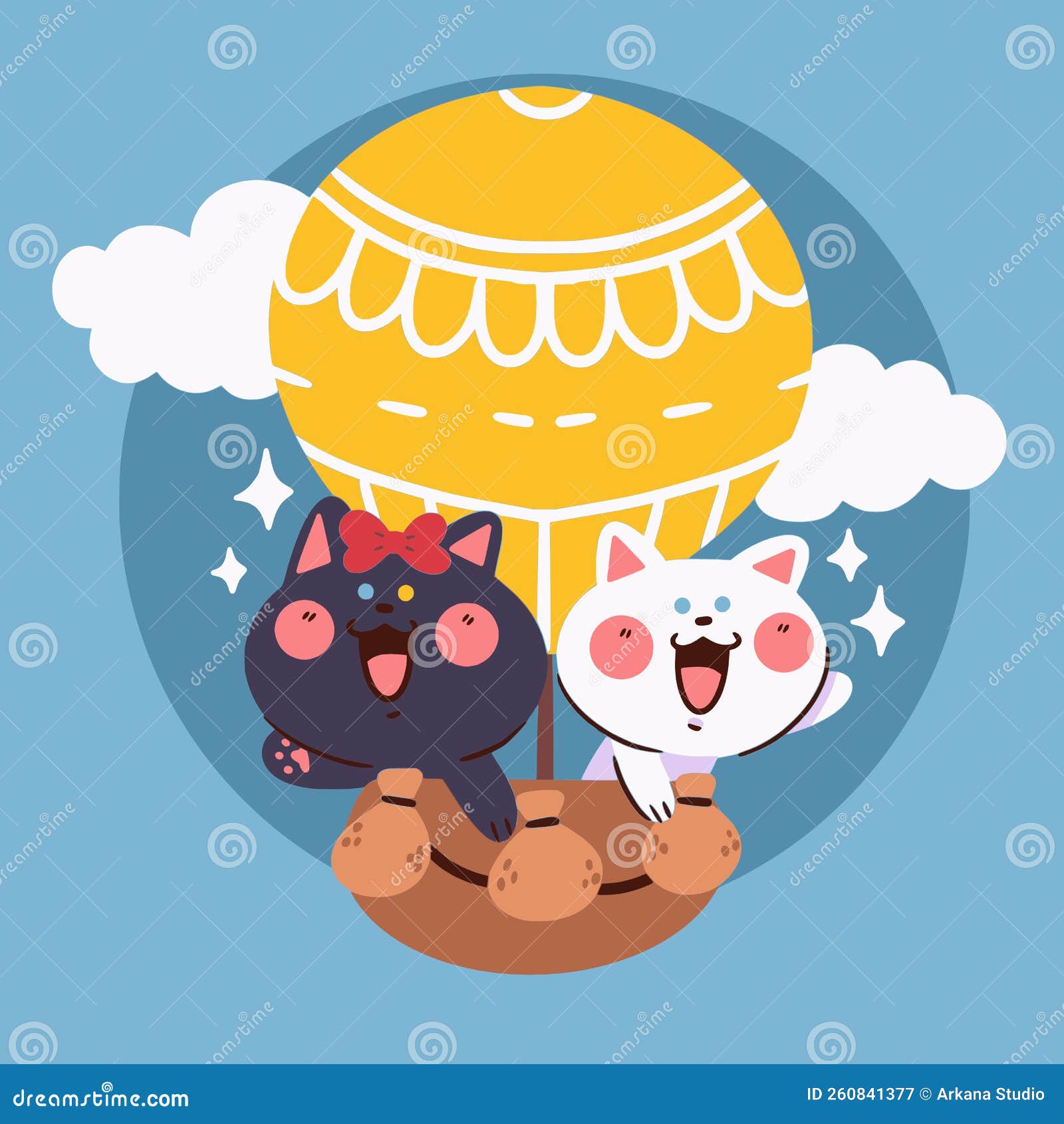 Adorable Kittens Play Time 1 Character Doodle Art Asset Stock Vector ...