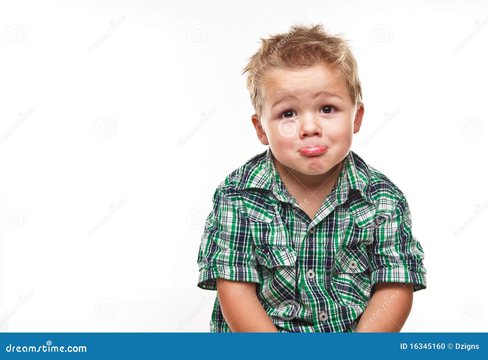 Adorable Little Boy Looking Sad. Stock Photo - Image of childhood, look ...