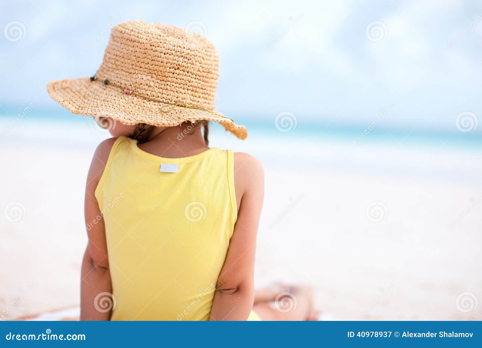 Adorable Little Girl at Beach Stock Image - Image of child, caucasian ...