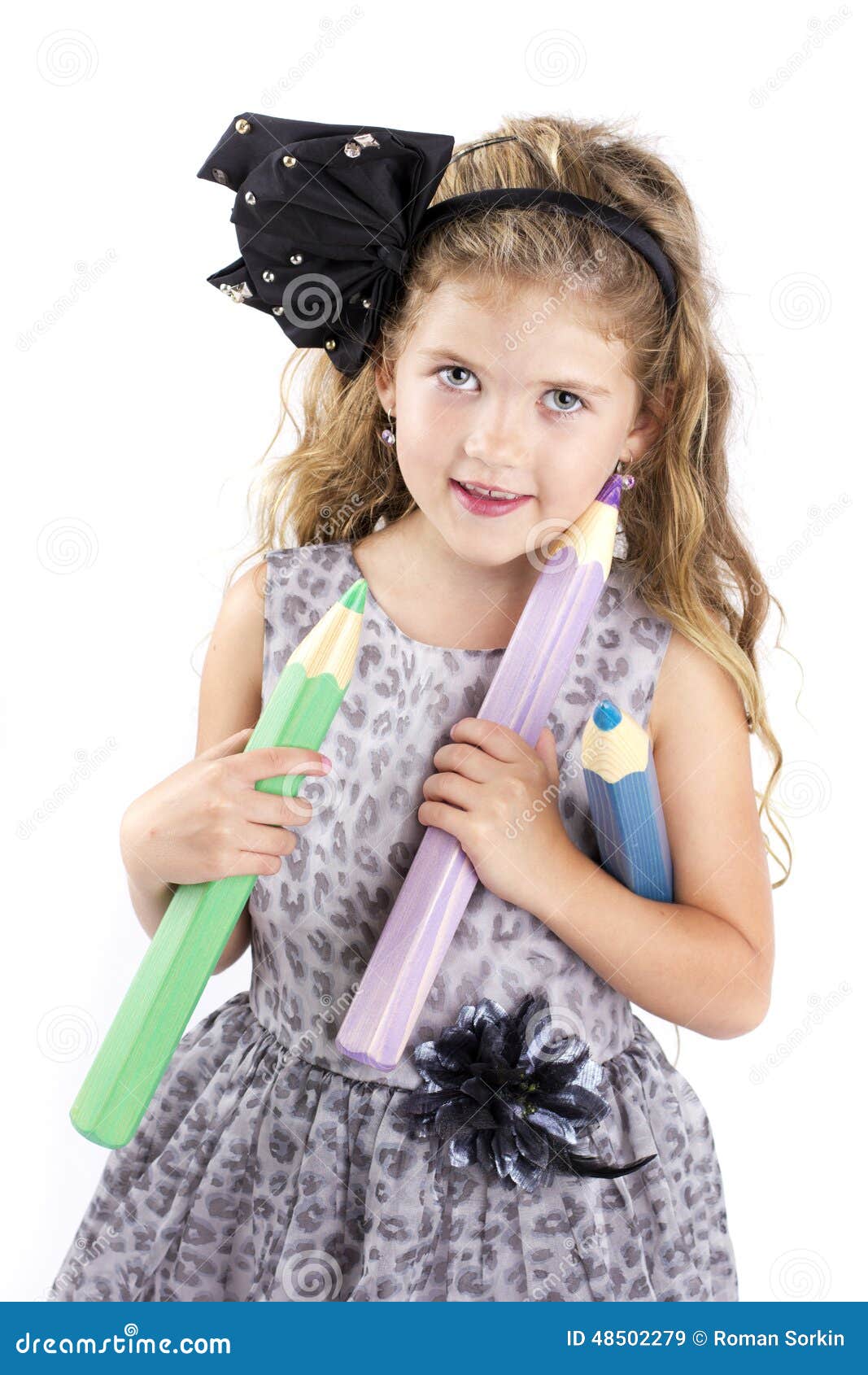 Adorable Little Girl Holding Big Crayons Stock Image - Image of female ... Adorable Little Girl Holding Big Crayons Stock Image - Image of female ...