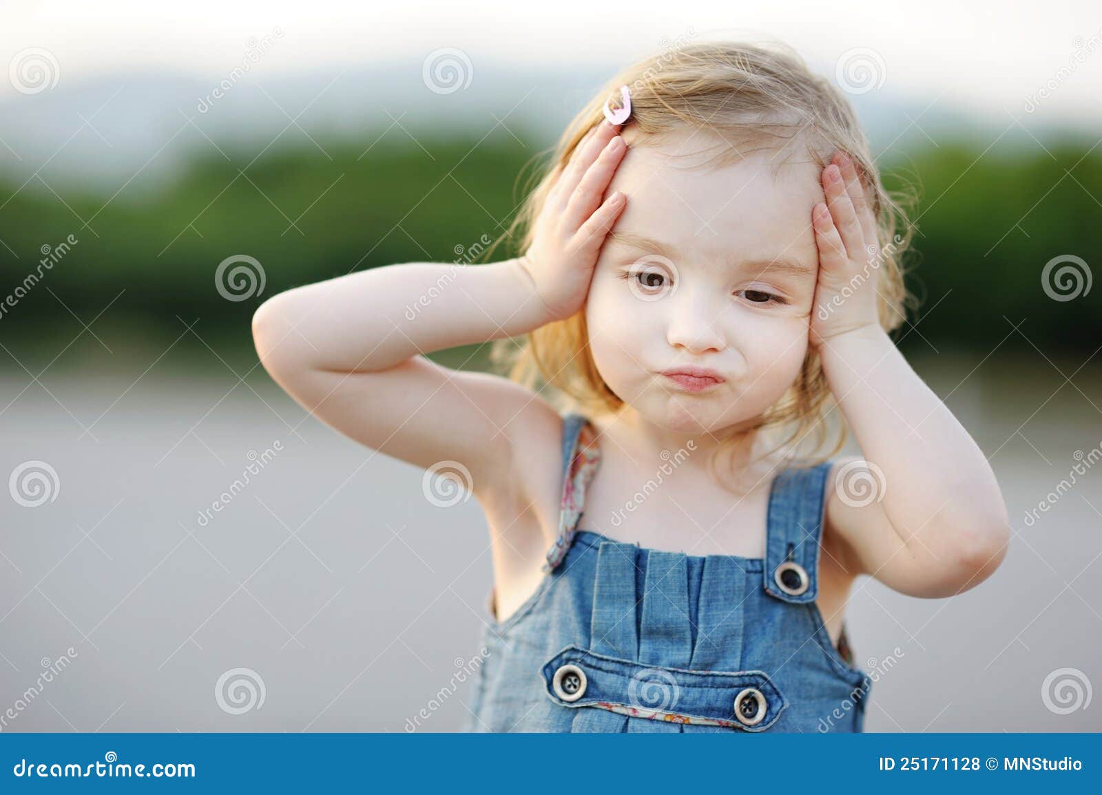 Adorable Little Girl Making Funny Face Royalty Free Stock Photos ...