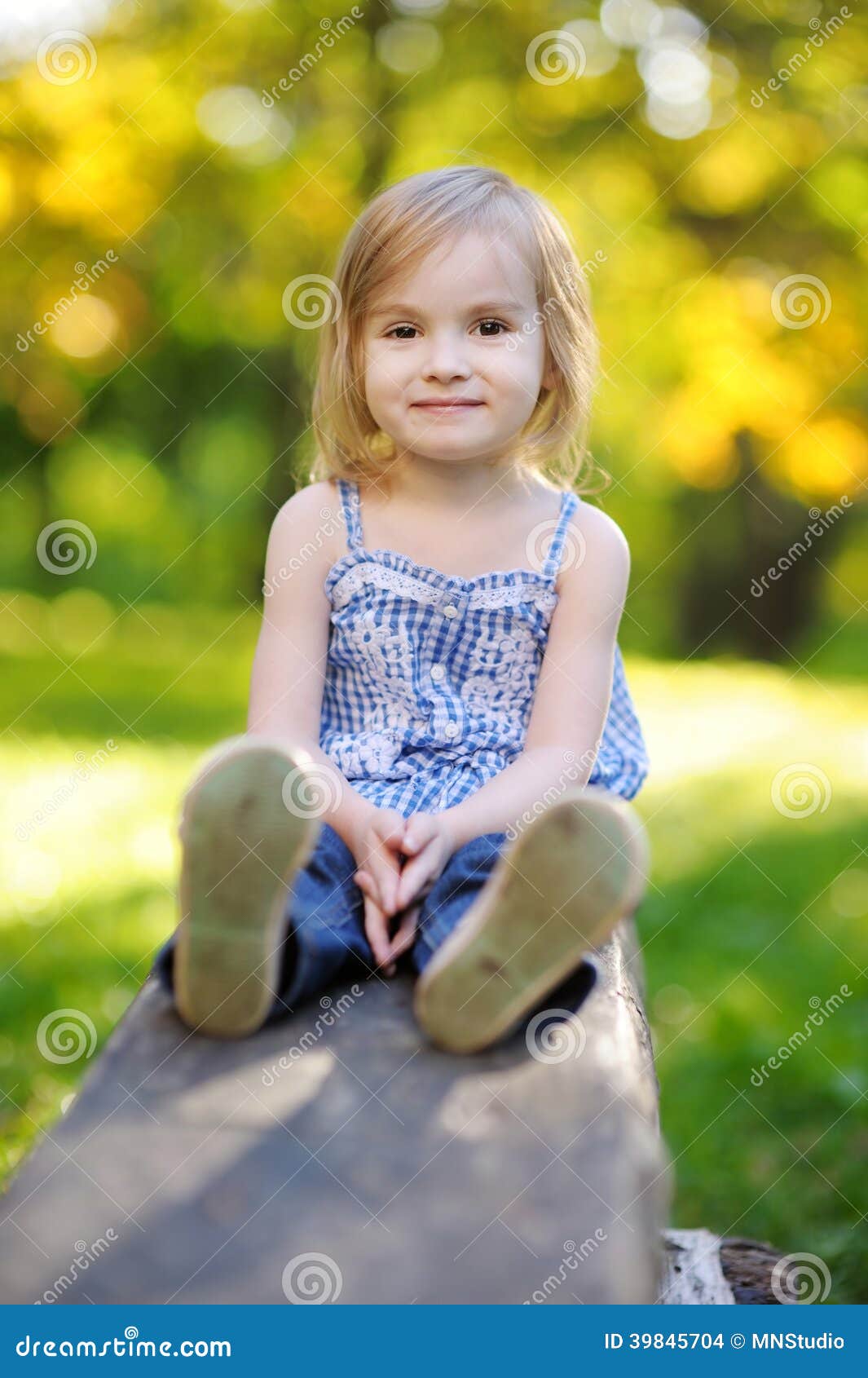 Adorable Little Girl Outdoors Stock Photo - Image of playful, human ...
