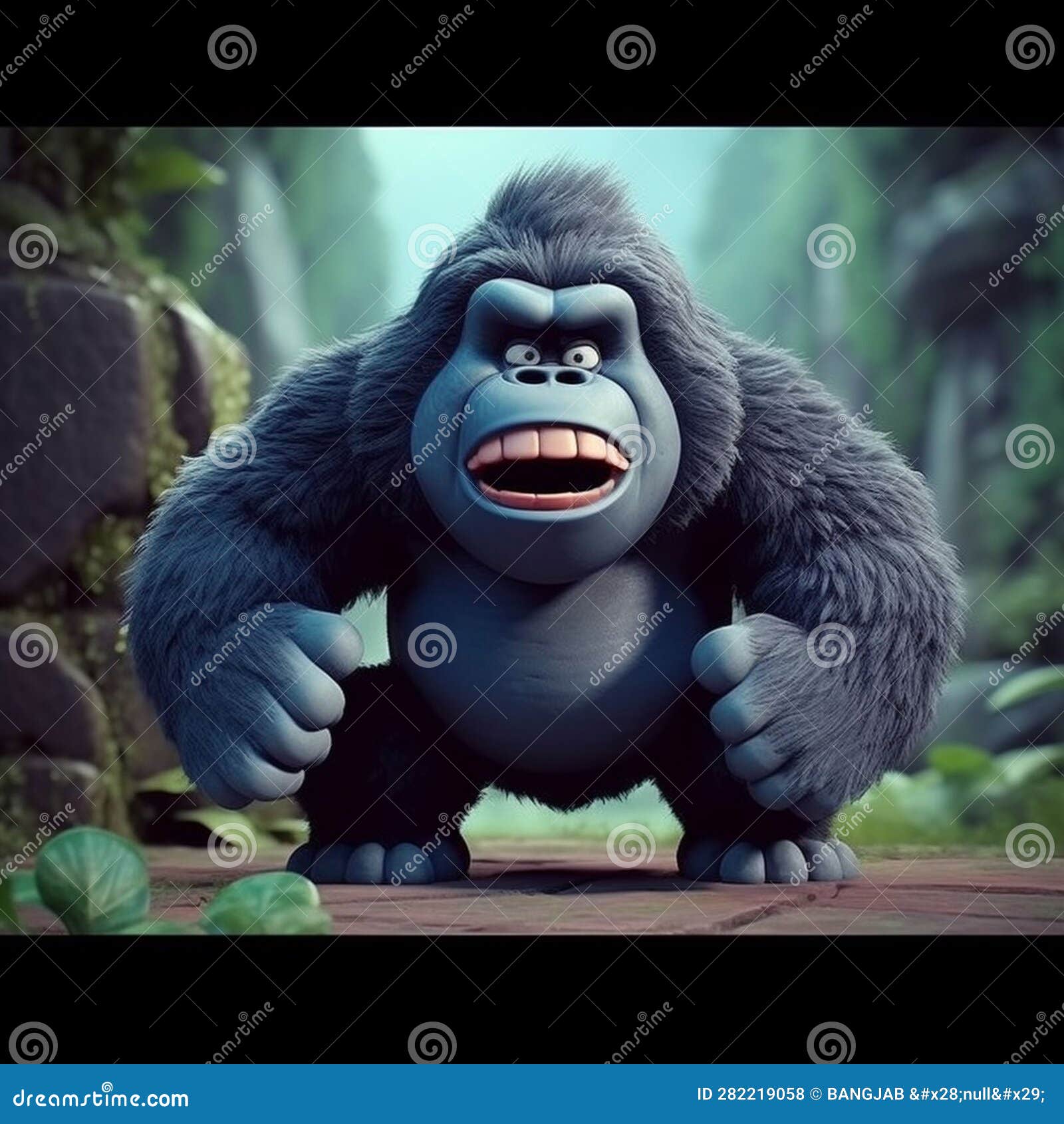 Adorable Little King Kong Animation Stock Illustration - Illustration ...