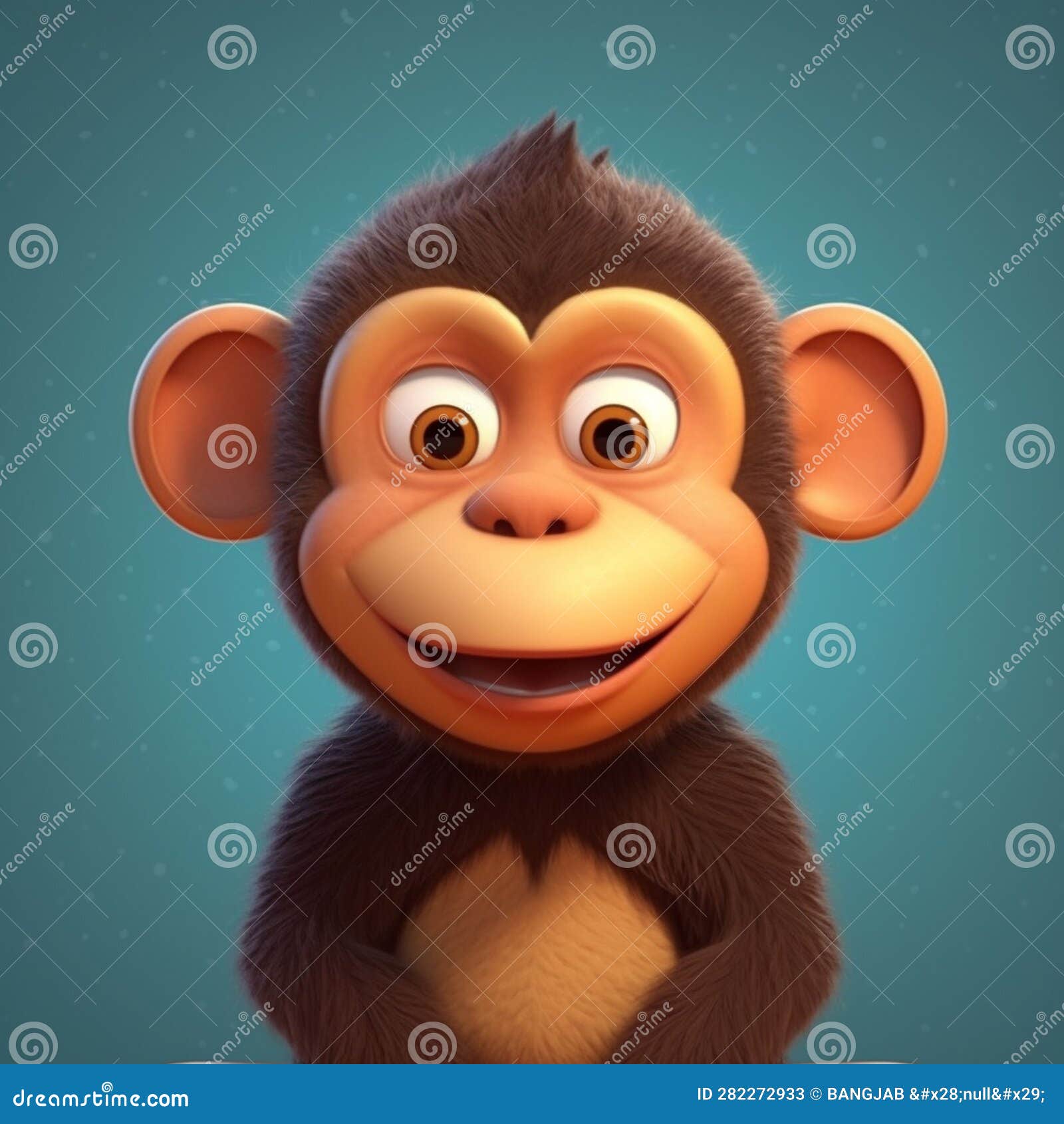 Adorable Little Monkey Animation Stock Illustration - Illustration of ...