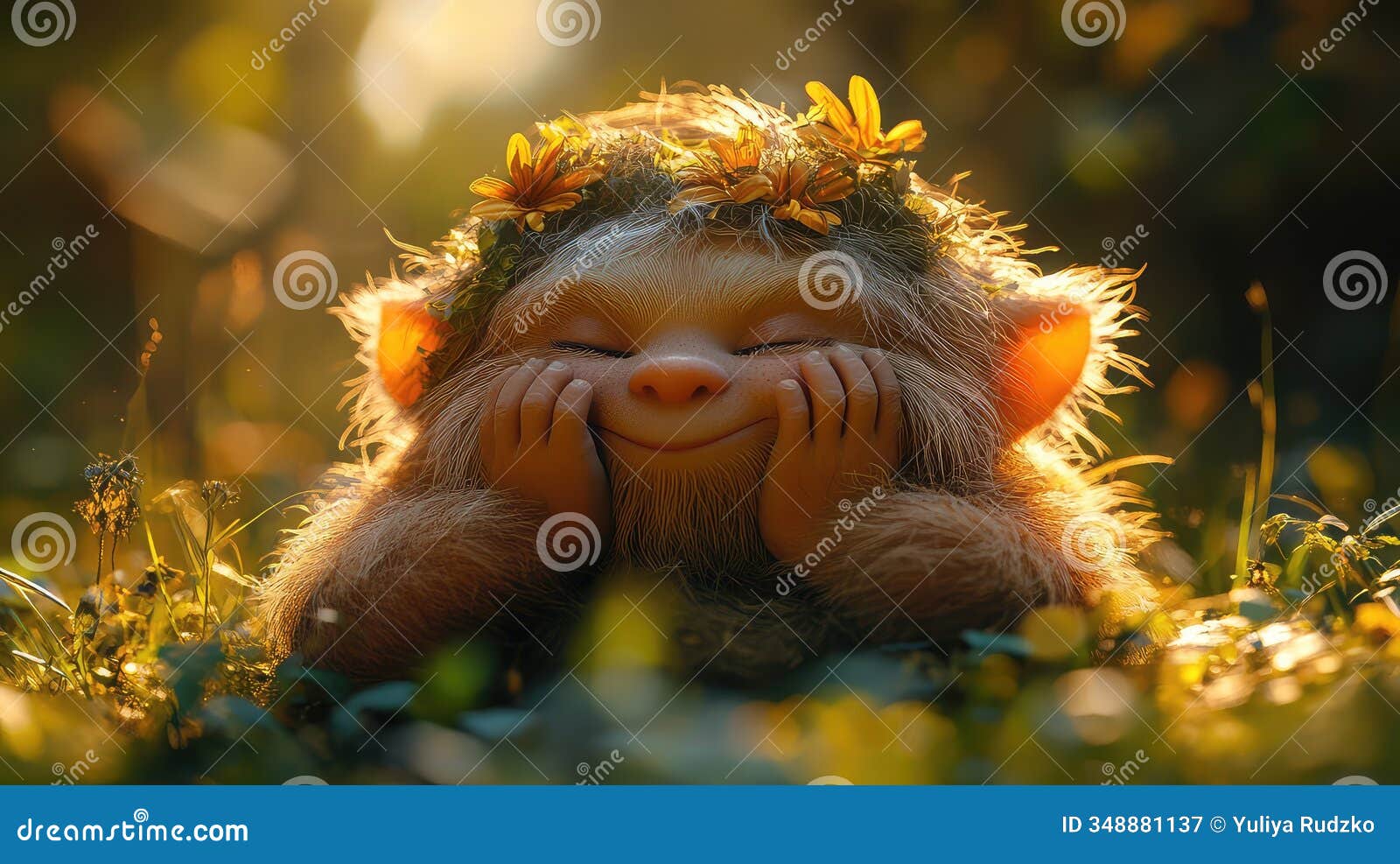 Little Troll Fairy Tale Fantasy Character Illustration Cartoon Coloring ...