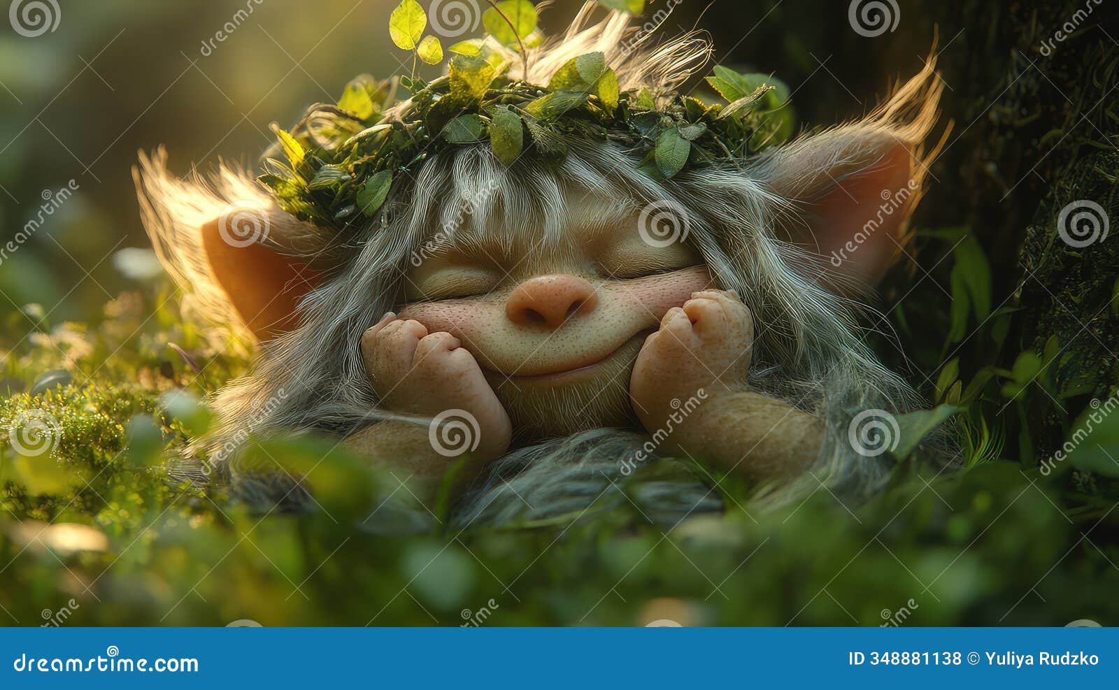 Little Troll Fairy Tale Fantasy Character Illustration Cartoon Coloring ...