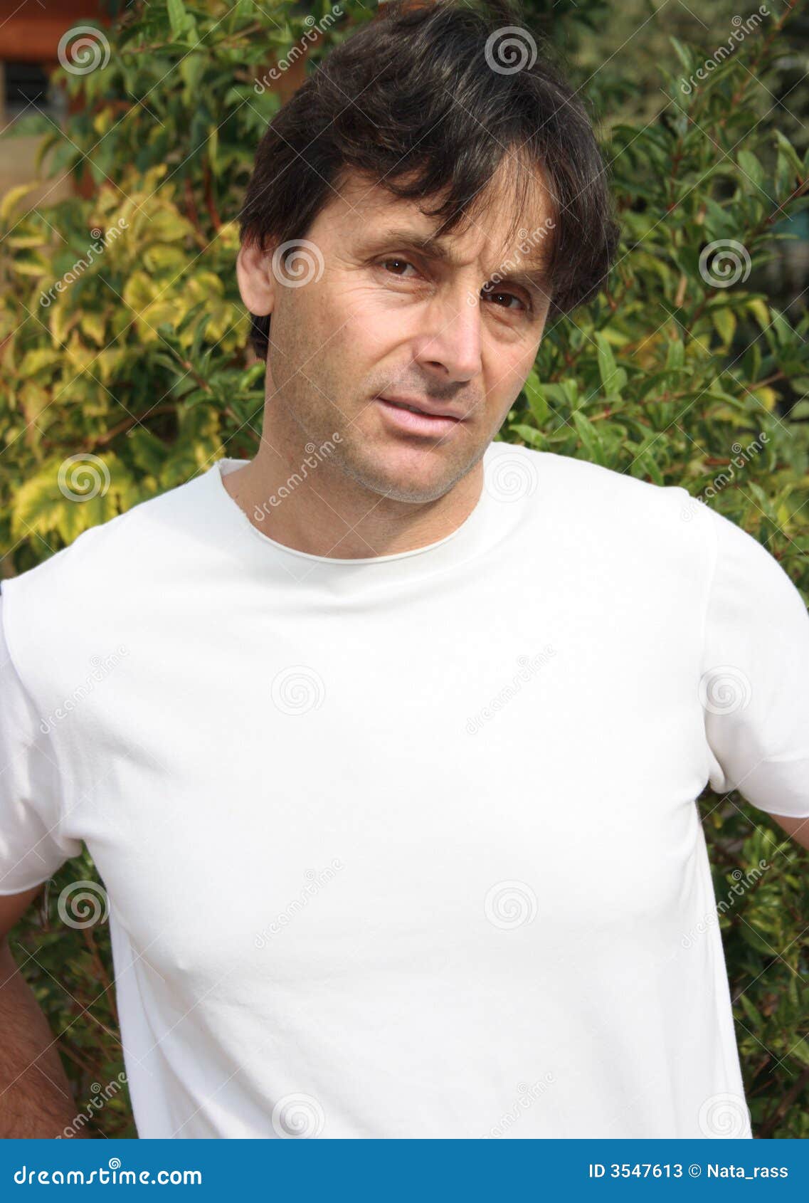 Adorable man stock image. Image of outdoors, white, shirt - 3547613