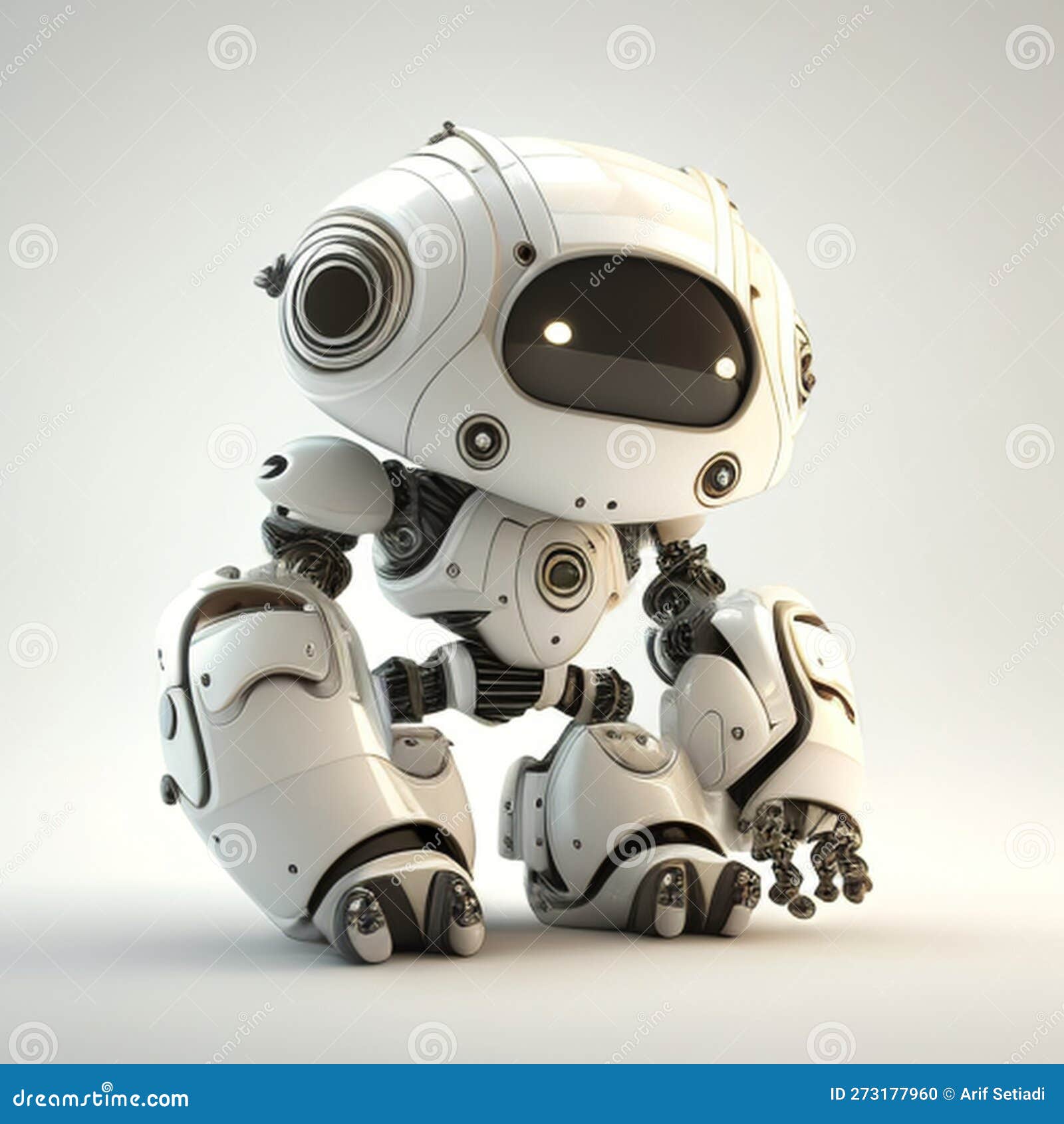 Adorable mini robot stock de ilustración. Ilustración de artificial ...