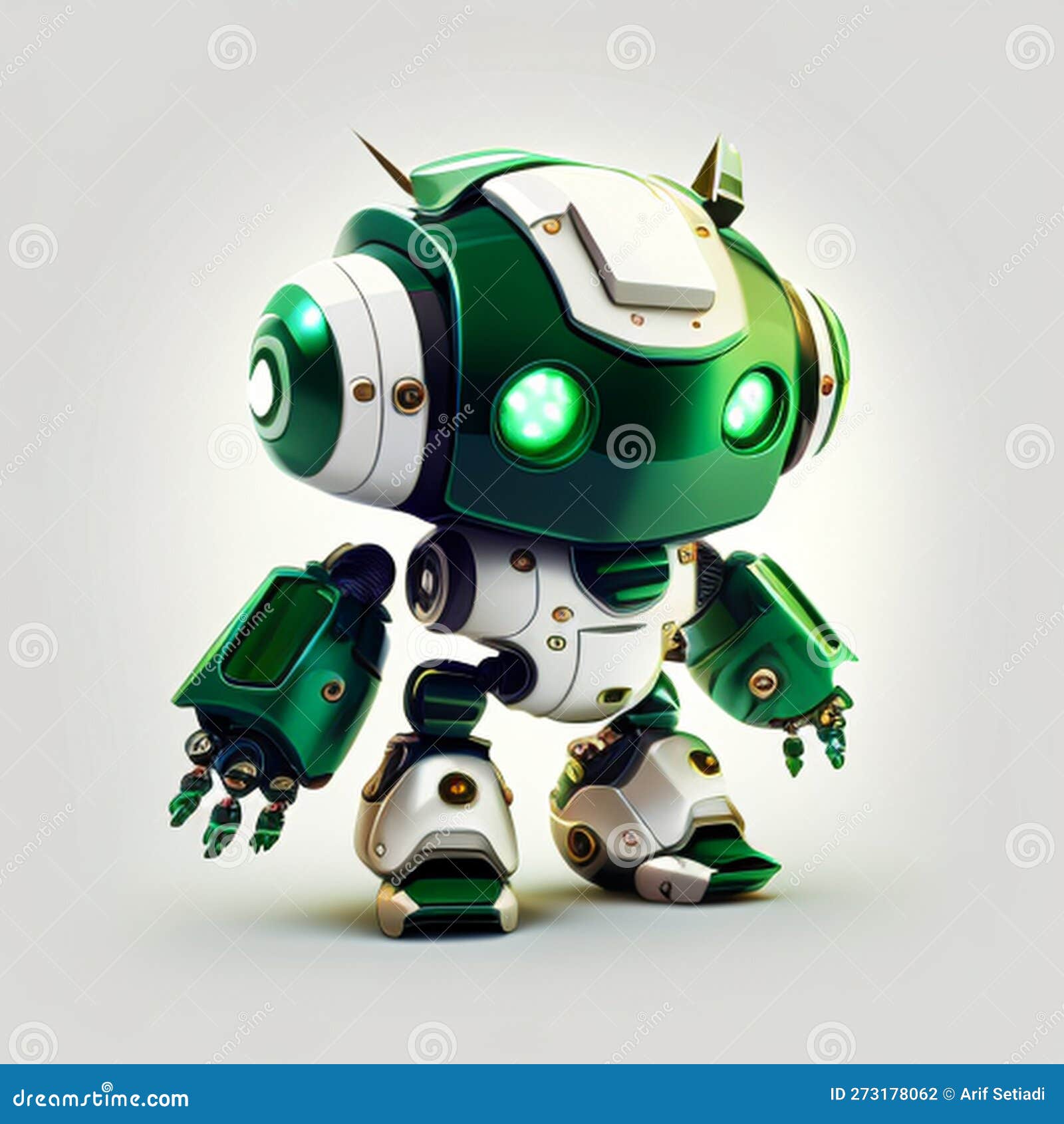 Adorable mini robot stock de ilustración. Ilustración de hierro - 273178062