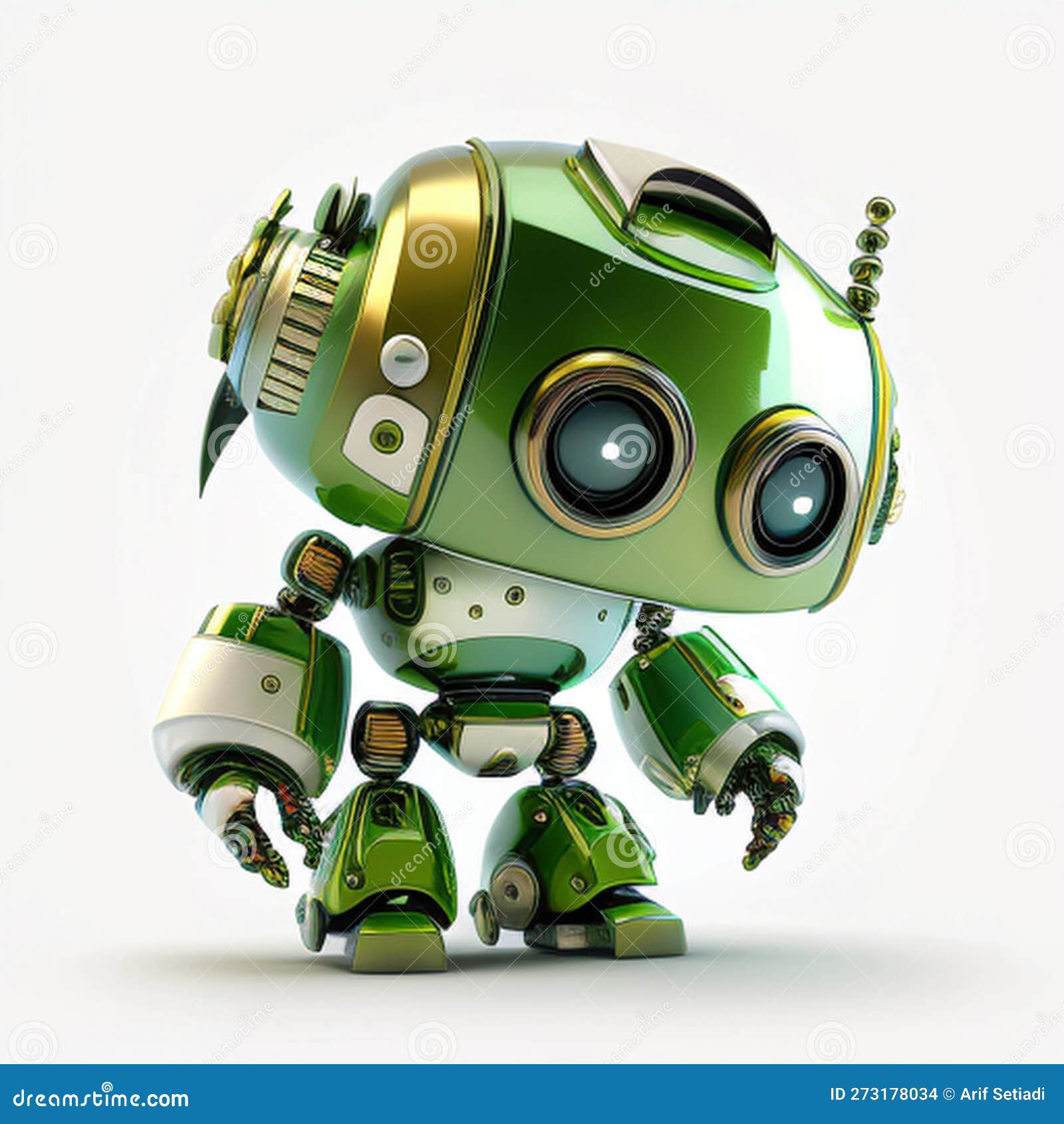 Adorable mini robot stock illustration. Illustration of adorable ...