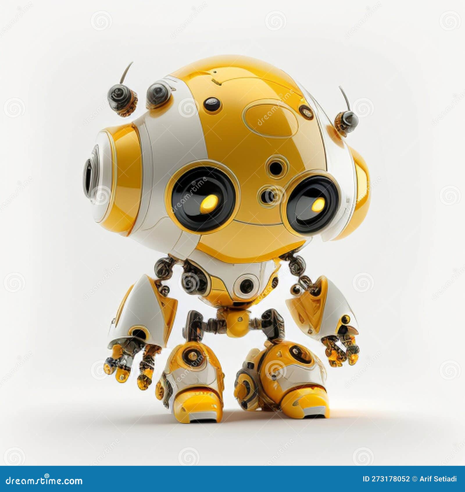 Adorable mini robot stock illustration. Illustration of clothing ...
