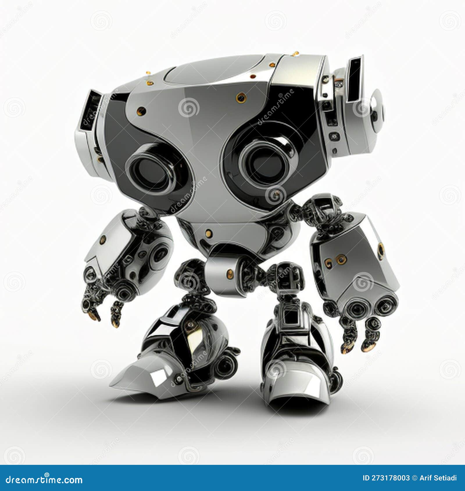 Adorable mini robot stock illustration. Illustration of robot - 273178003