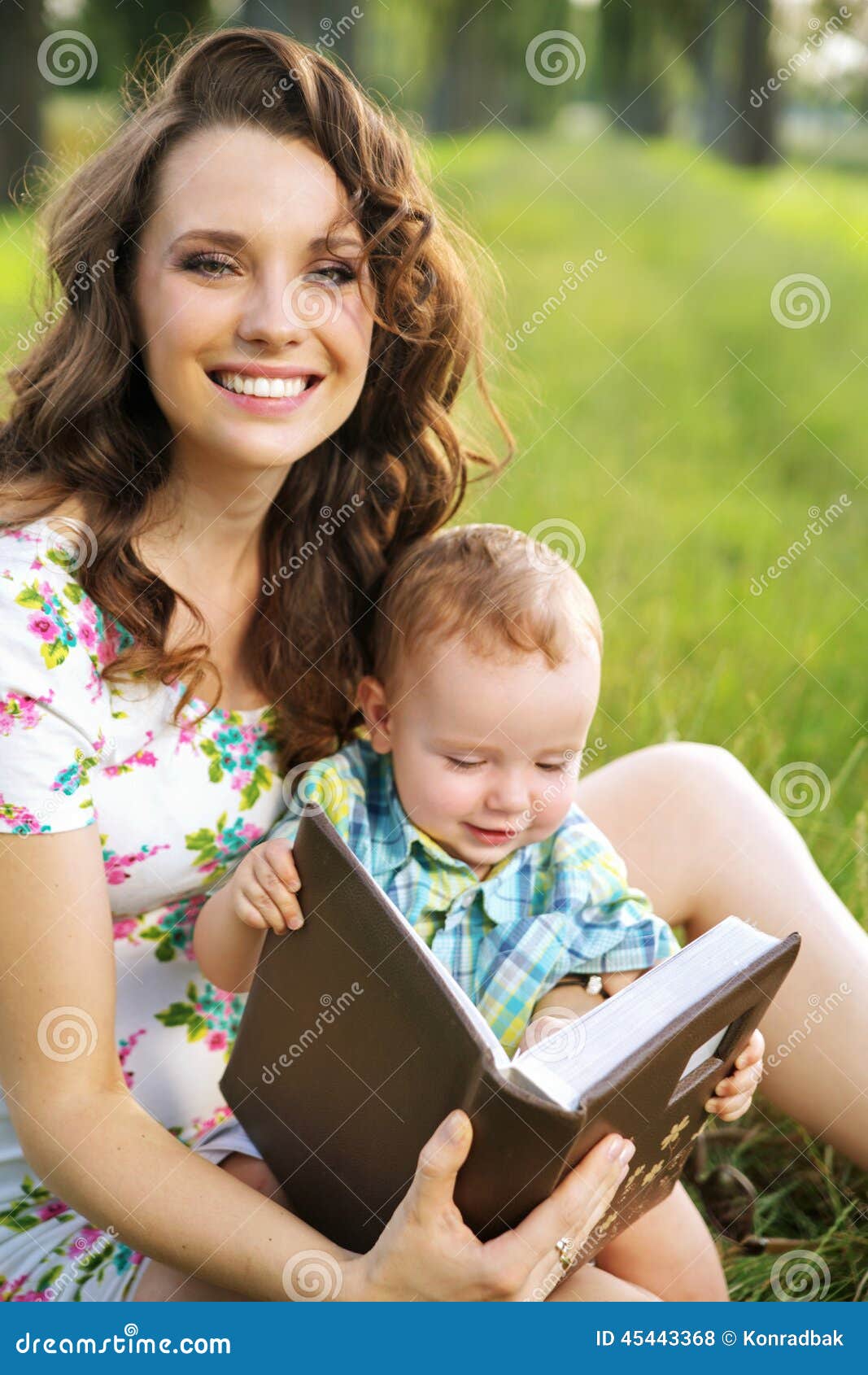 Adorable Mom with Cute Child Stock Photo - Image of nature, little ...