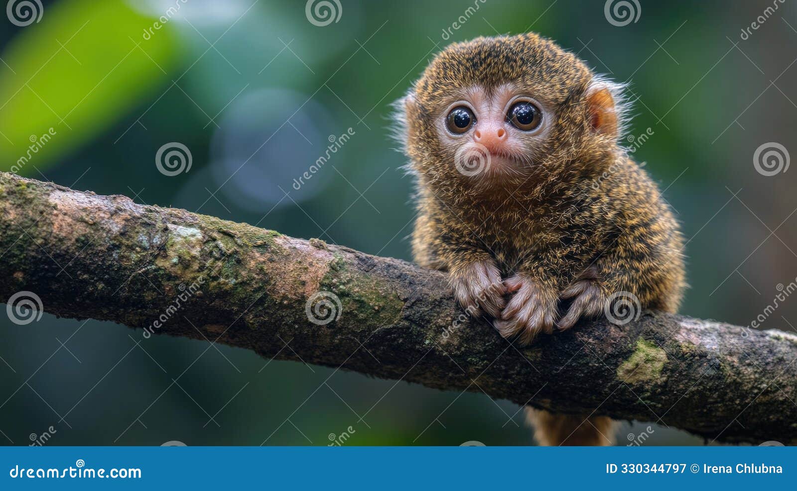 Adorable Monkey Peering with Curiosity in the Jungle Stock Illustration ...