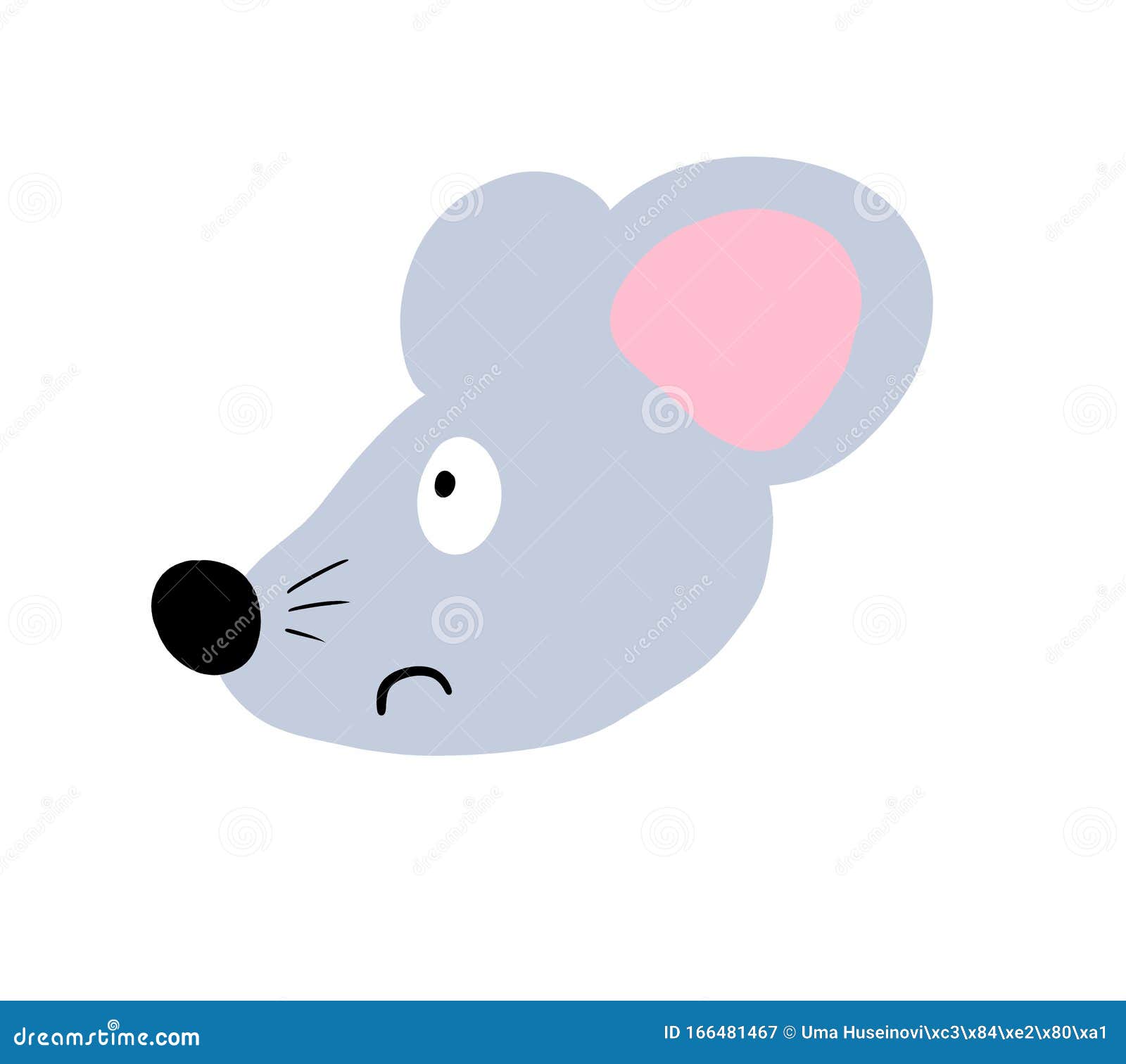 A Very Worried Little Adorable Mouse Stock Illustration - Illustration ...