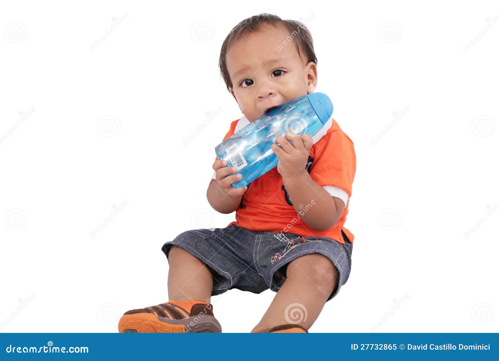 Adorable One Year Old Child Stock Image - Image of expression, eating ...