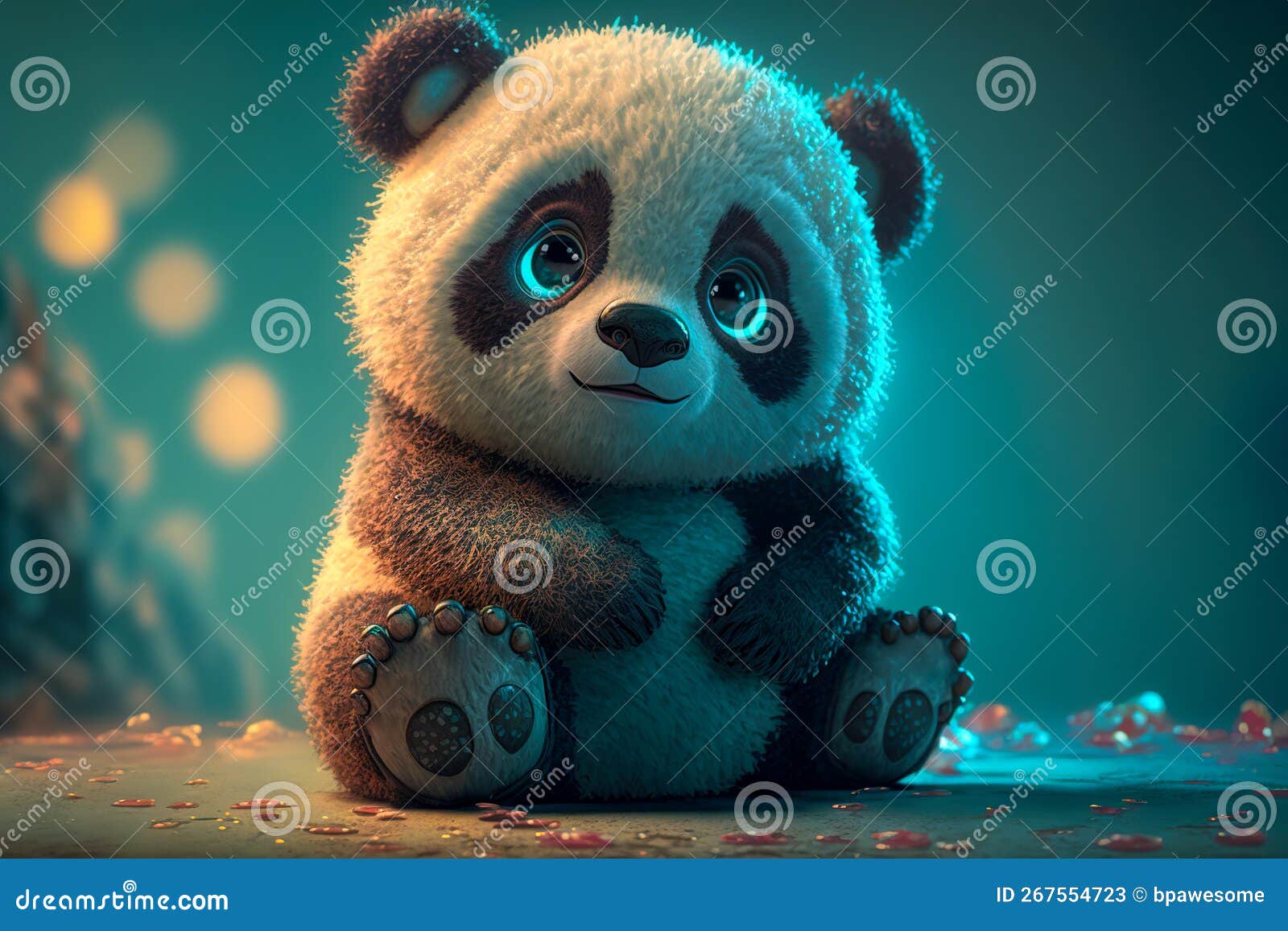 Adorable Panda, Friendly Cartoon Character, Generative AI Stock ...