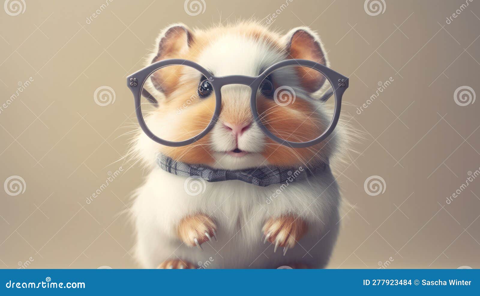 Specs & Cuddles: a Cool Hamster Rocking Glasses Stock Illustration ...