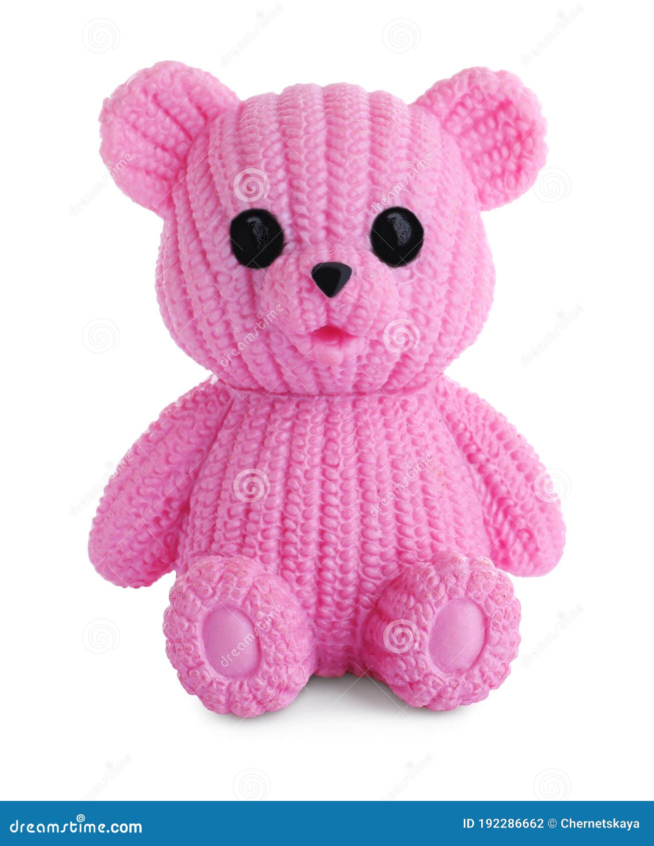 Adorable Pink Toy Bear Isolated Stock Photo - Image of object, funny ...