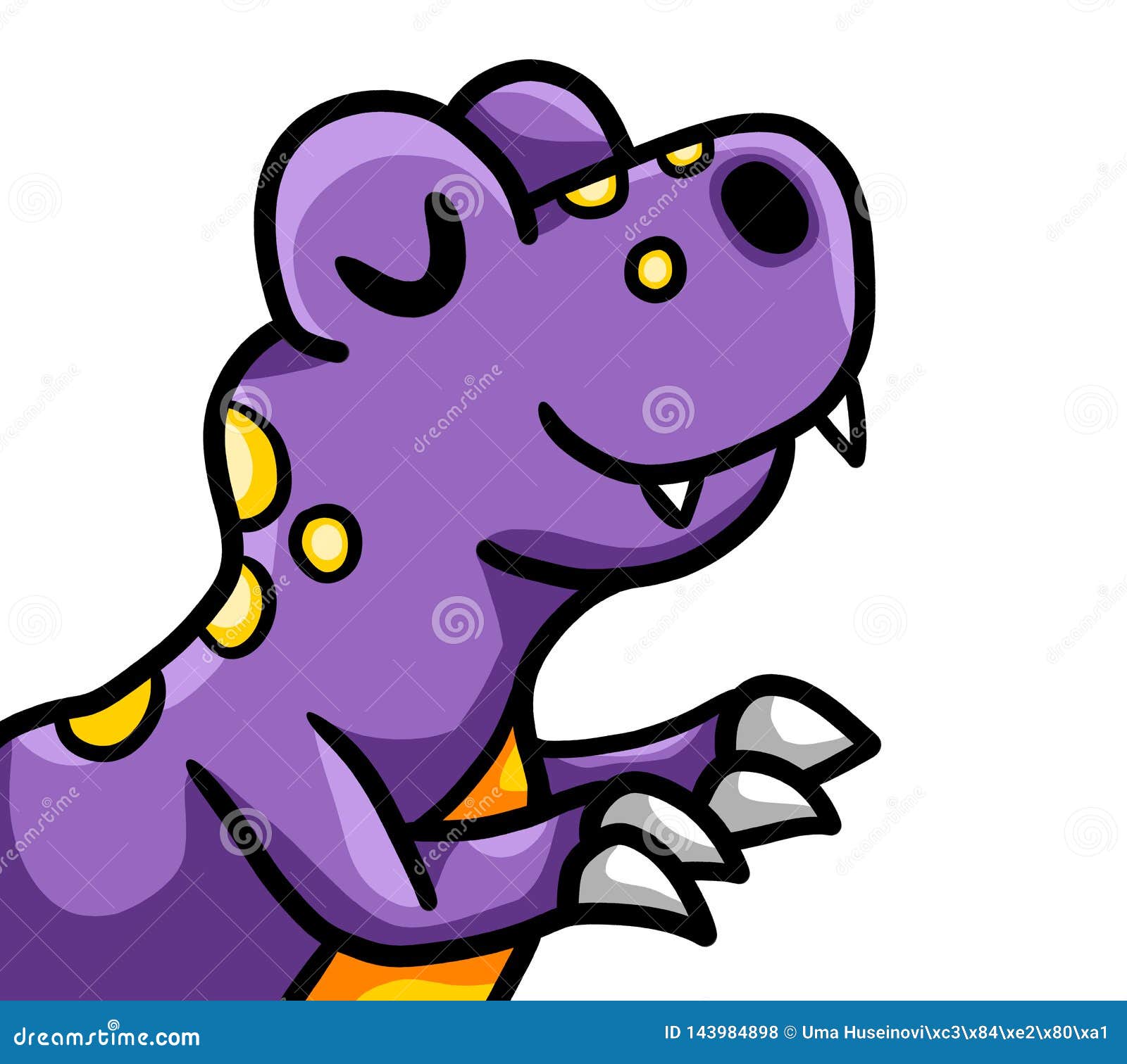 Adorable Purple Cartoon Hedgehog With Spiky Quills On Vibrant Lavender ...