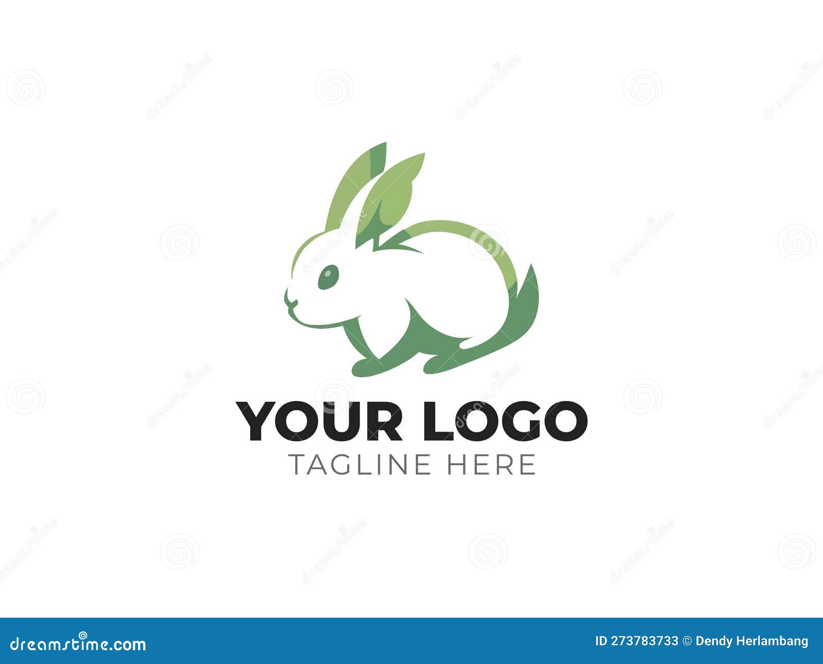 Adorable Rabbit Logo Vector Design Stock Vector - Illustration of ...