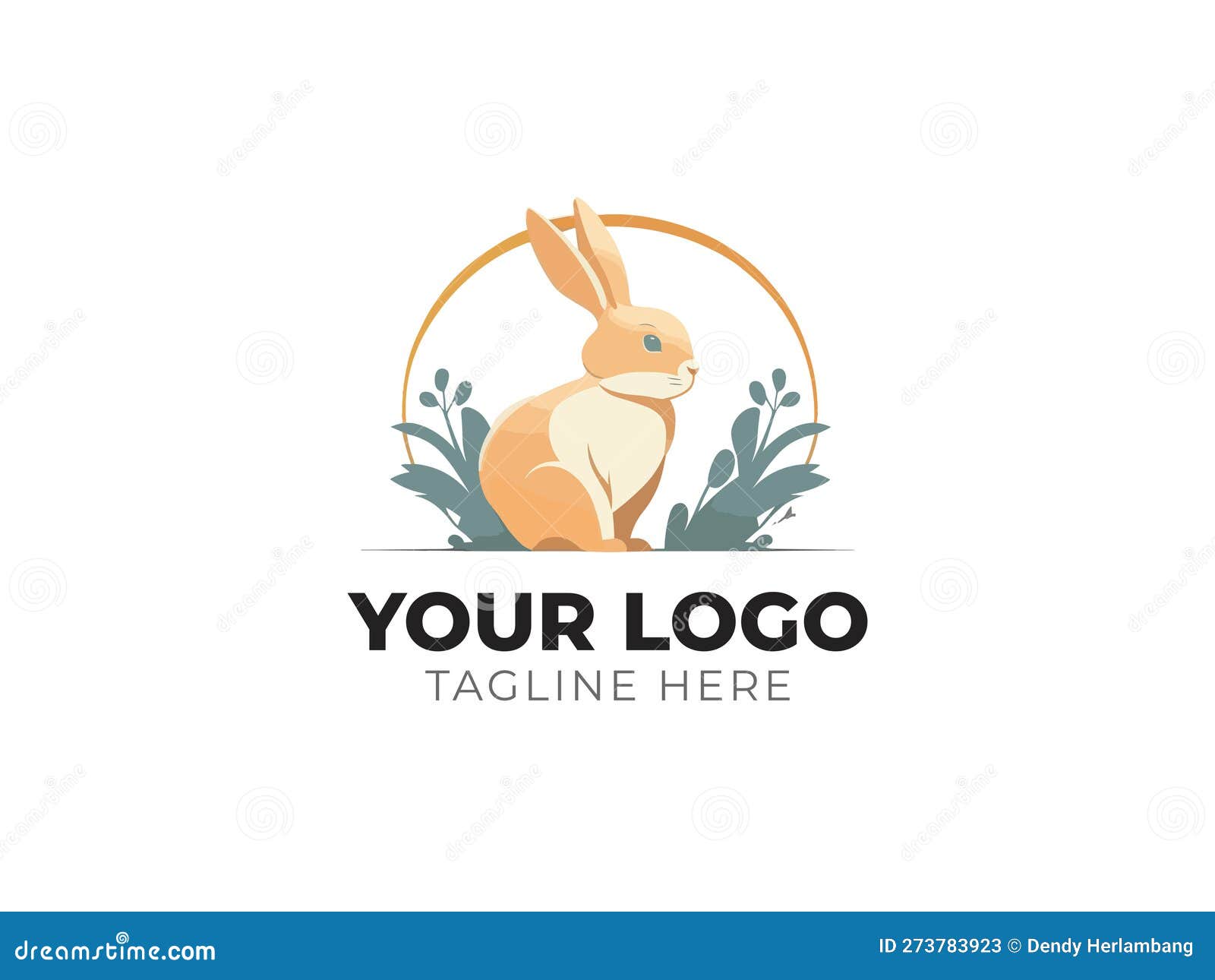 Adorable Rabbit Logo Vector Design Stock Illustration - Illustration of ...