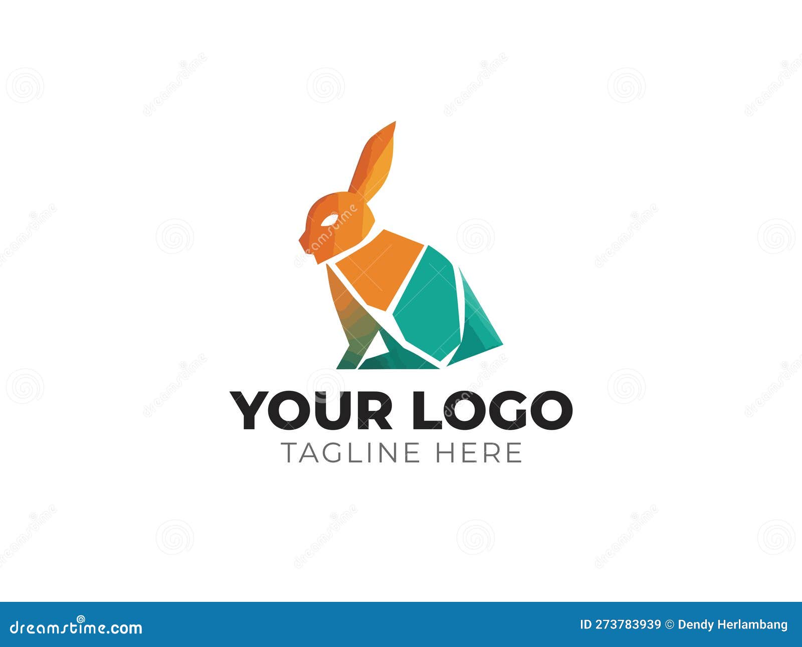 Adorable Rabbit Logo Vector Design Stock Illustration - Illustration of ...