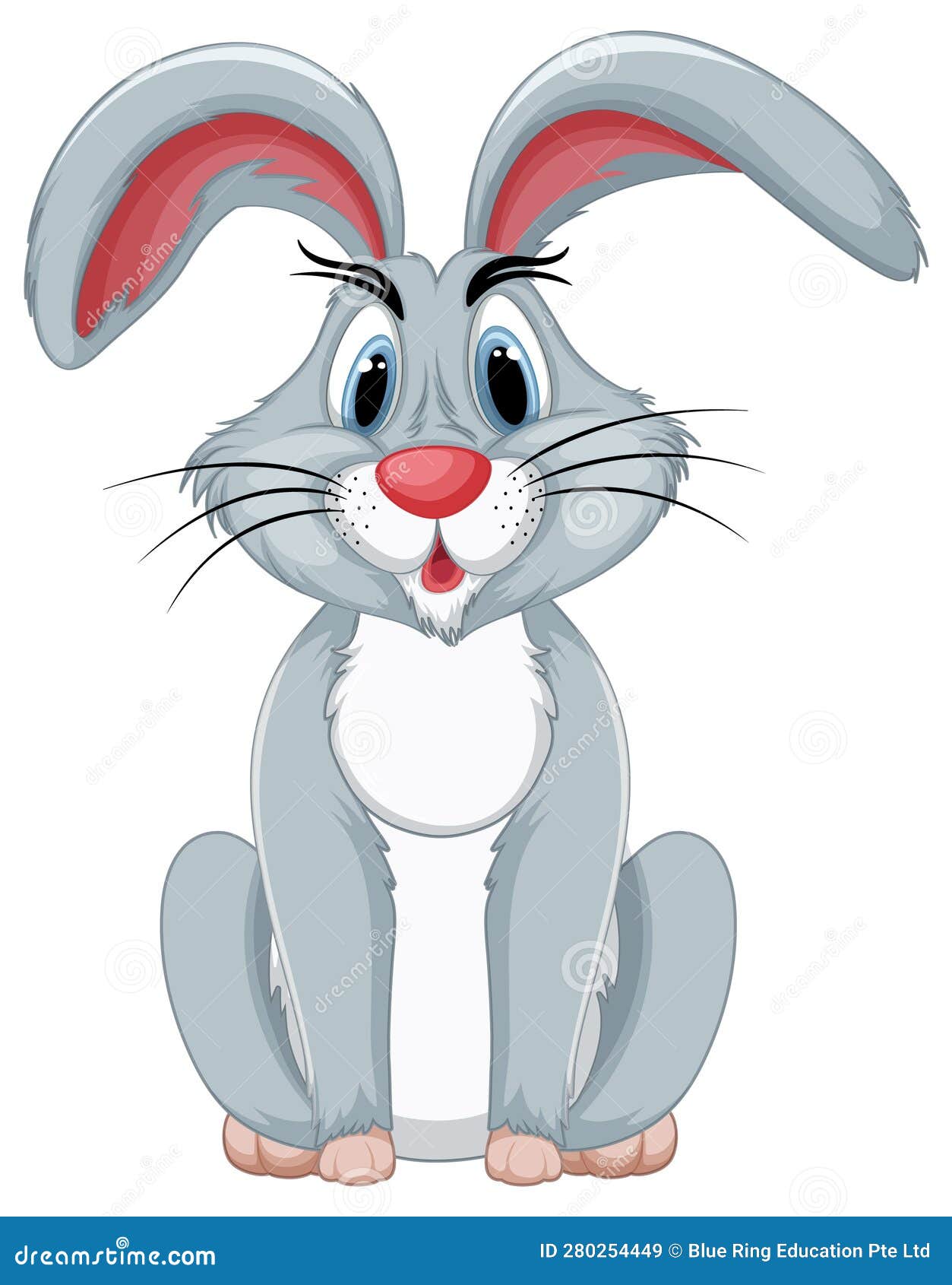 Adorable Rabbit Standing Up Stock Vector - Illustration of animal, clip ...