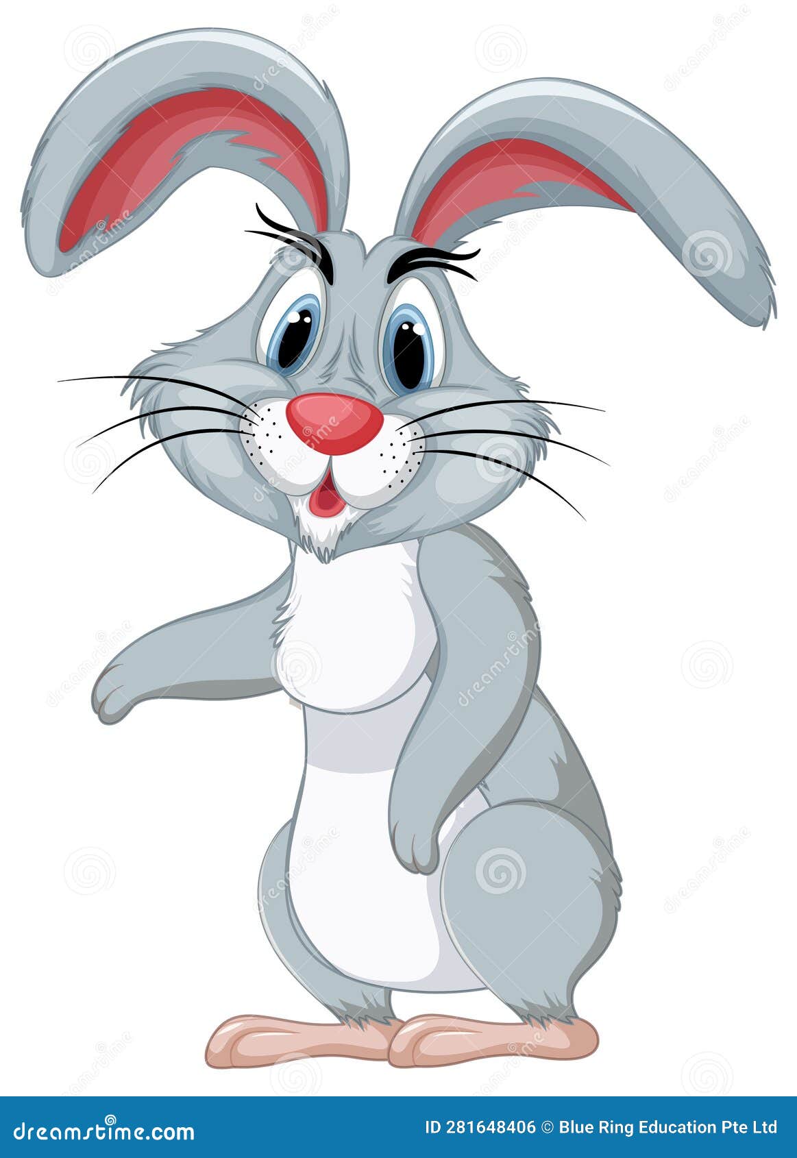 Adorable Rabbit Standing Up Stock Vector - Illustration of rabbits ...