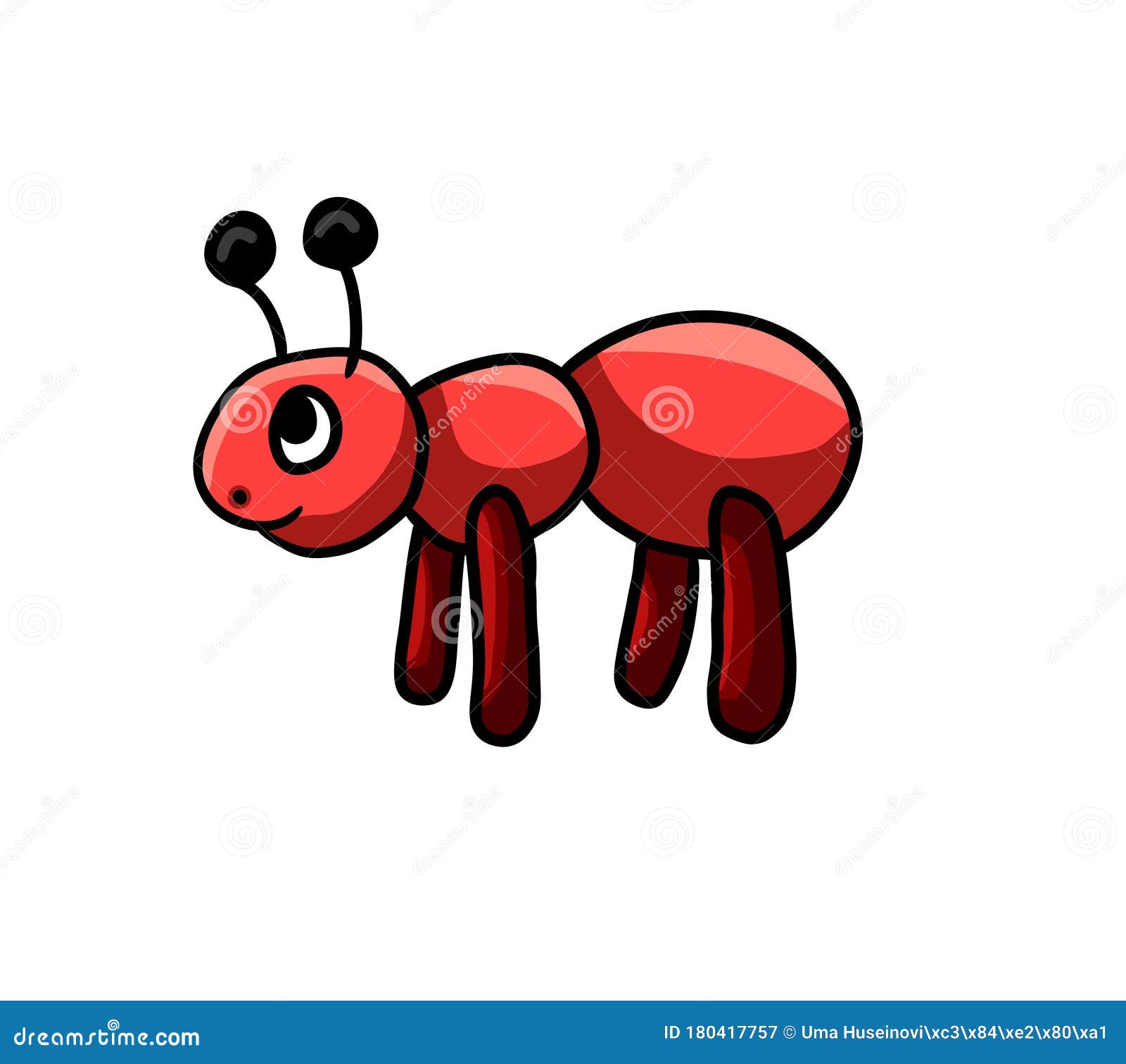 A Little Adorable Red Ant stock illustration. Illustration of clip ...