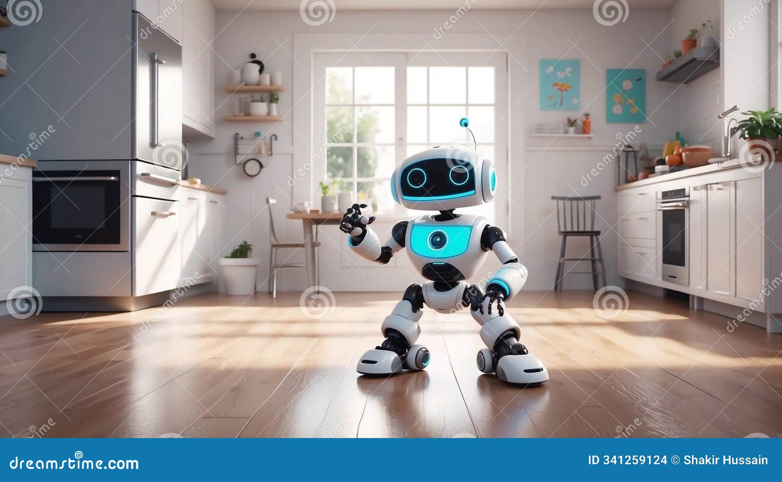 Adorable Robo Boogie: AI Robot Dancing With Charm And Style Royalty ...